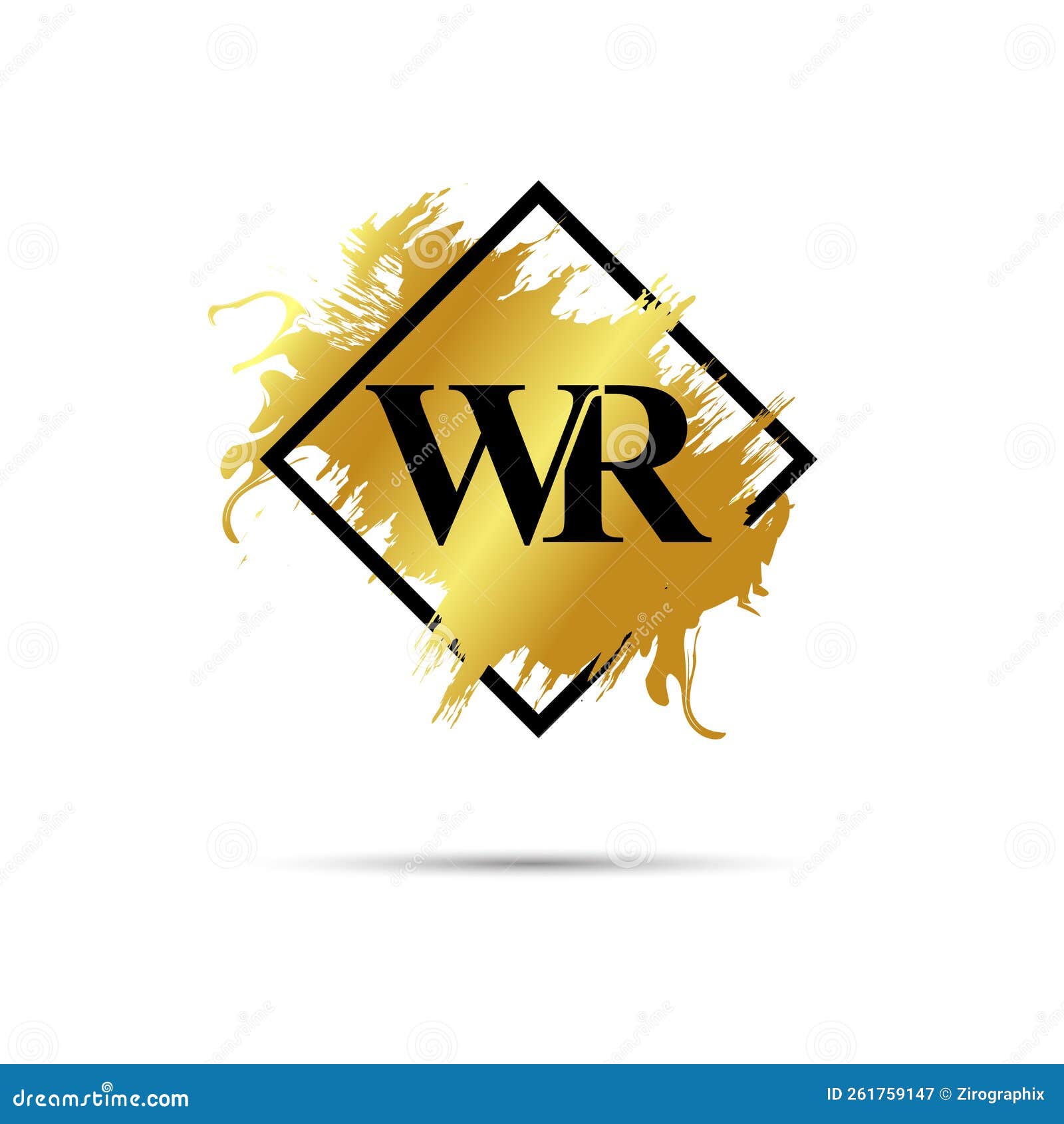 Gold WR Logo Symbol Vector Art Design Stock Illustration - Illustration ...