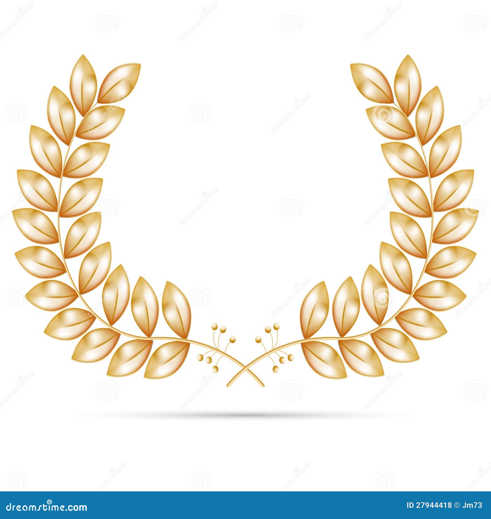 Gold wreath for the winner stock vector. Illustration of ornate - 27944418
