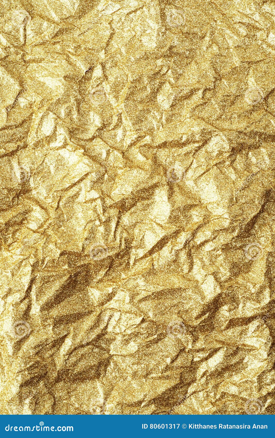 Gold Wrinkled Paper Texture Abstract Background Stock Image - Image of ...