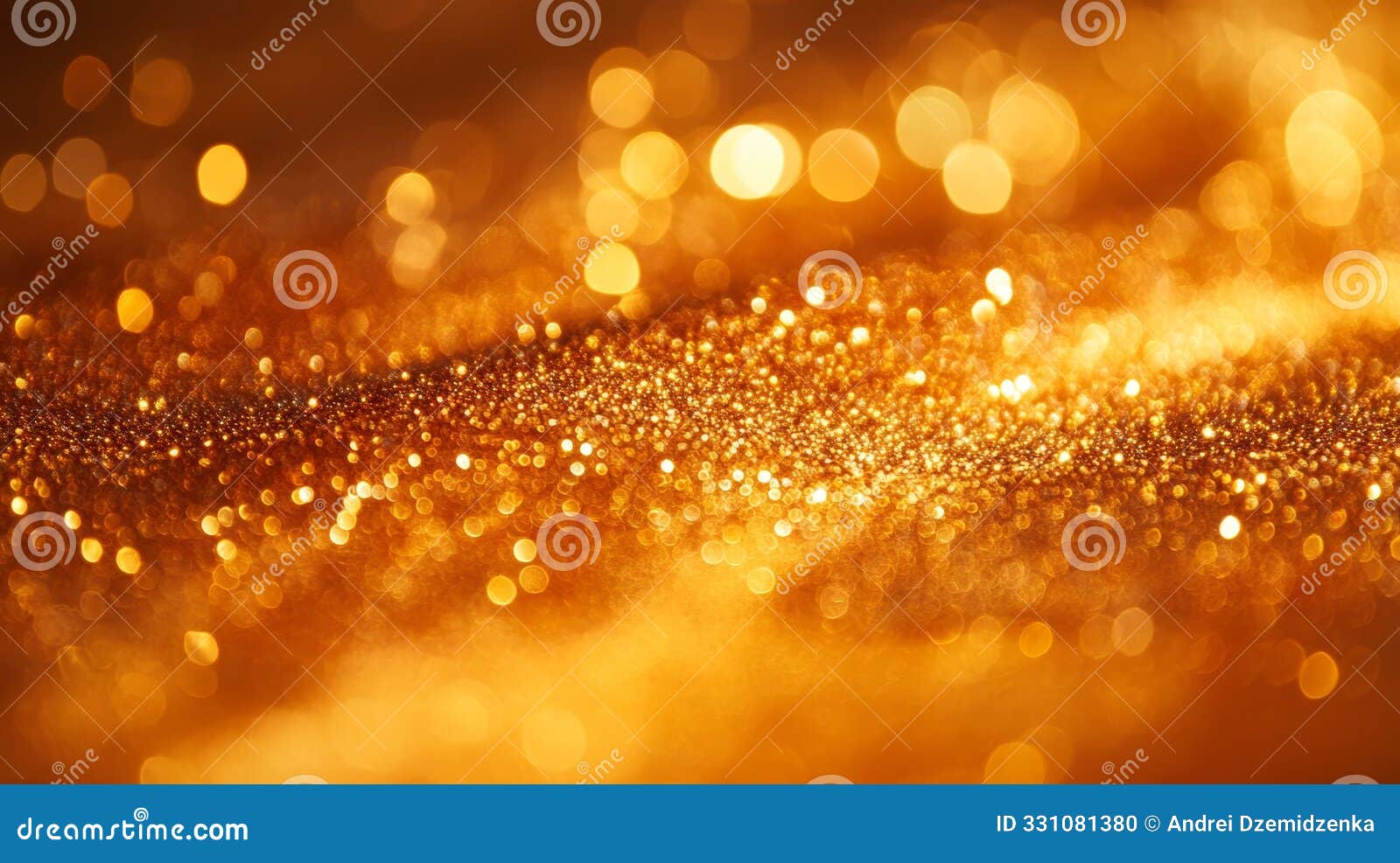Gold Yellow Particle Circle Abstract Background with Light Ray Effects ...
