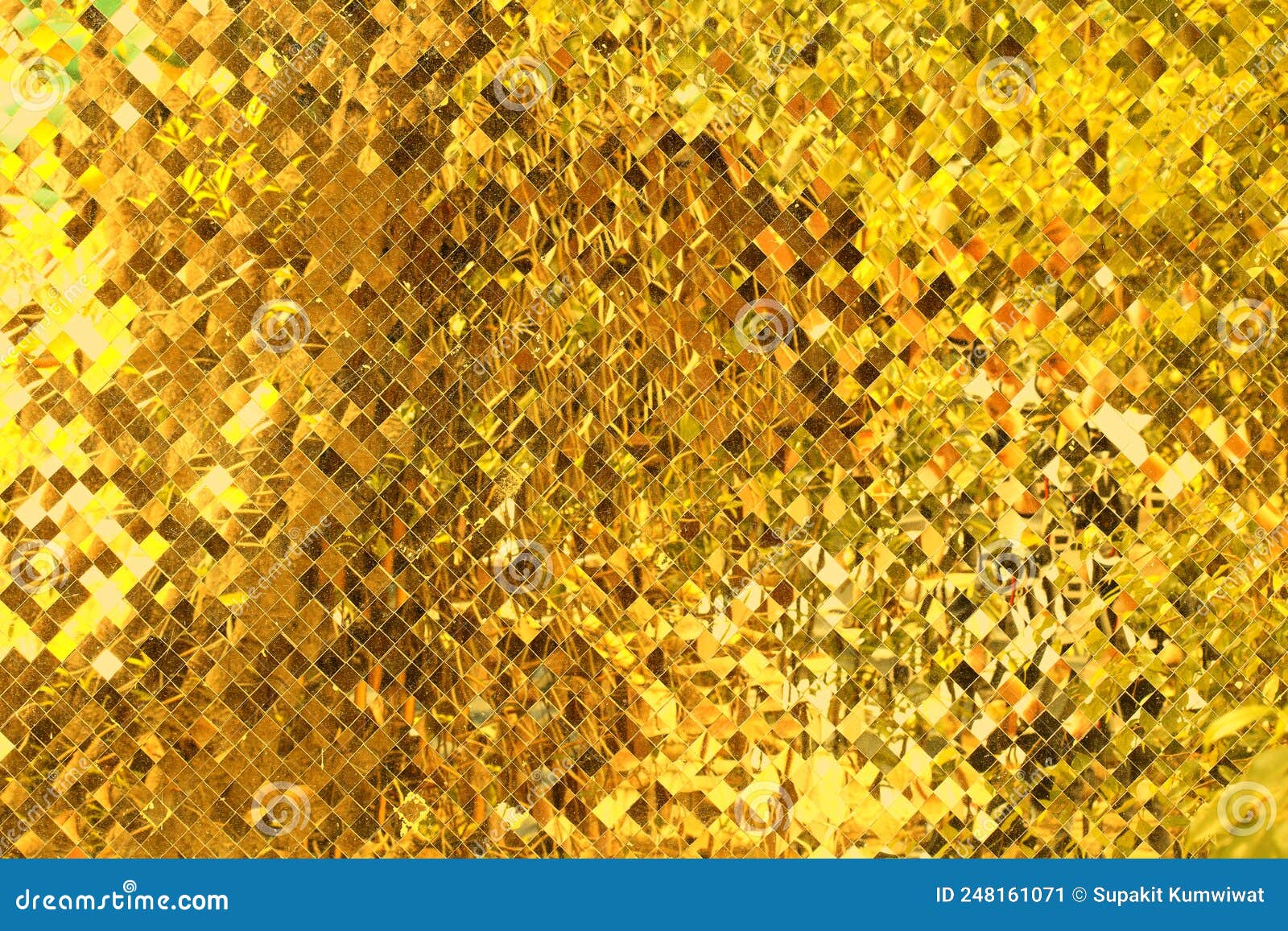Gold Yellow Square Mosaic Tiles for Texture Background Stock Image ...