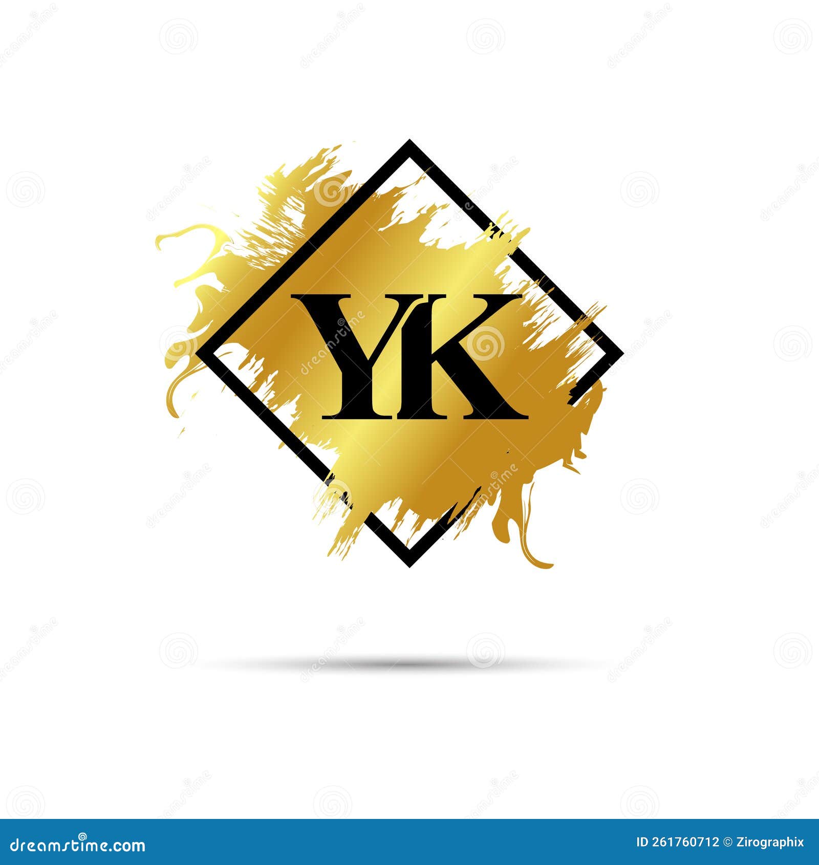 Gold YK Logo Symbol Vector Art Design Stock Illustration - Illustration ...