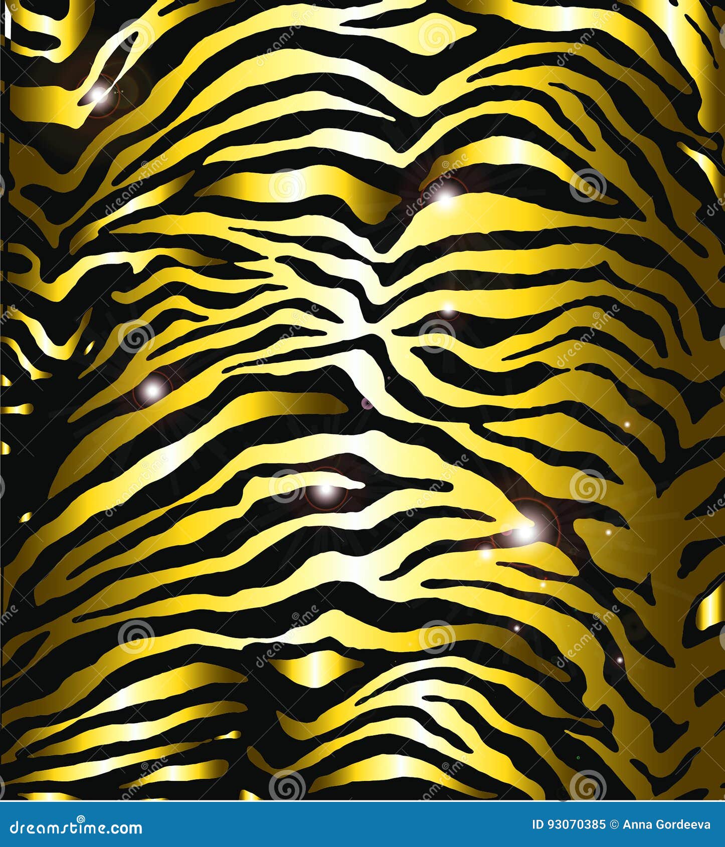 Gold zebra skin stock vector. Illustration of gold, golden - 93070385