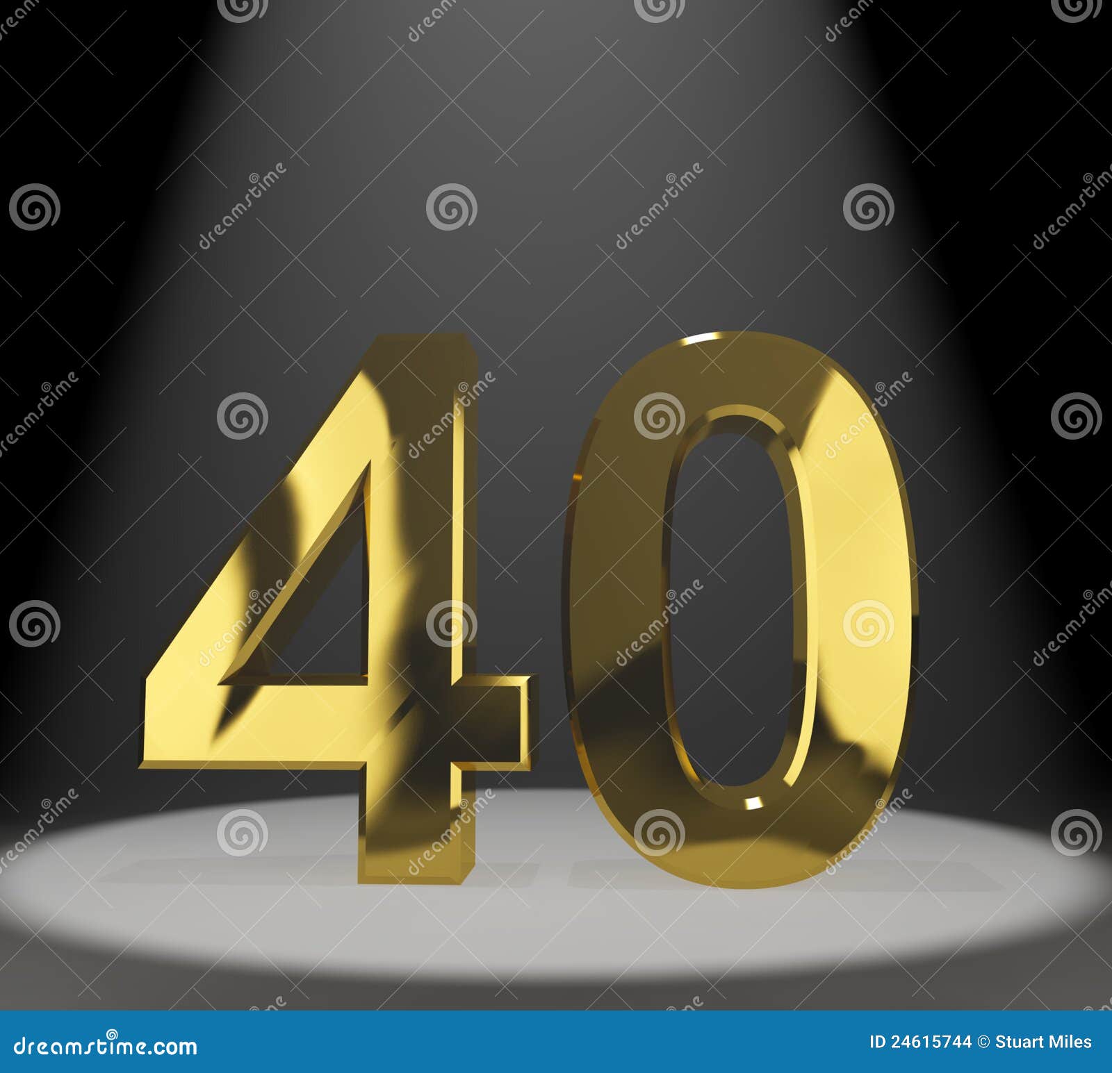 Gold40. Oder Vierzig Zahl 3d Stock Abbildung - Illustration von gold ...