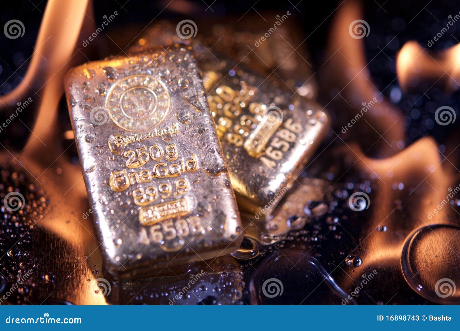 Goldbars and flame stock image. Image of concept, golden - 16898743