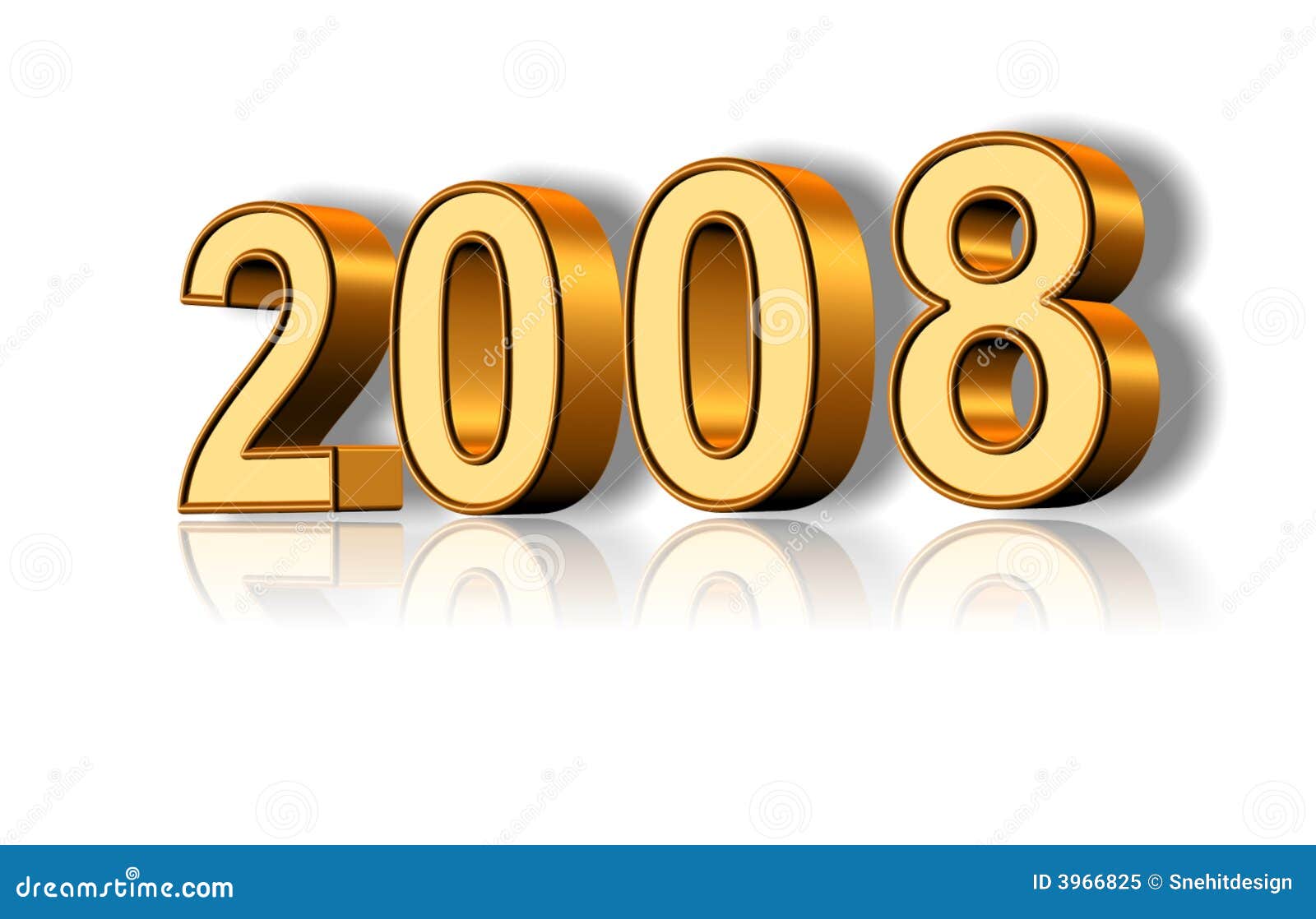 Golden 2008 Text stock illustration. Illustration of golden - 3966825