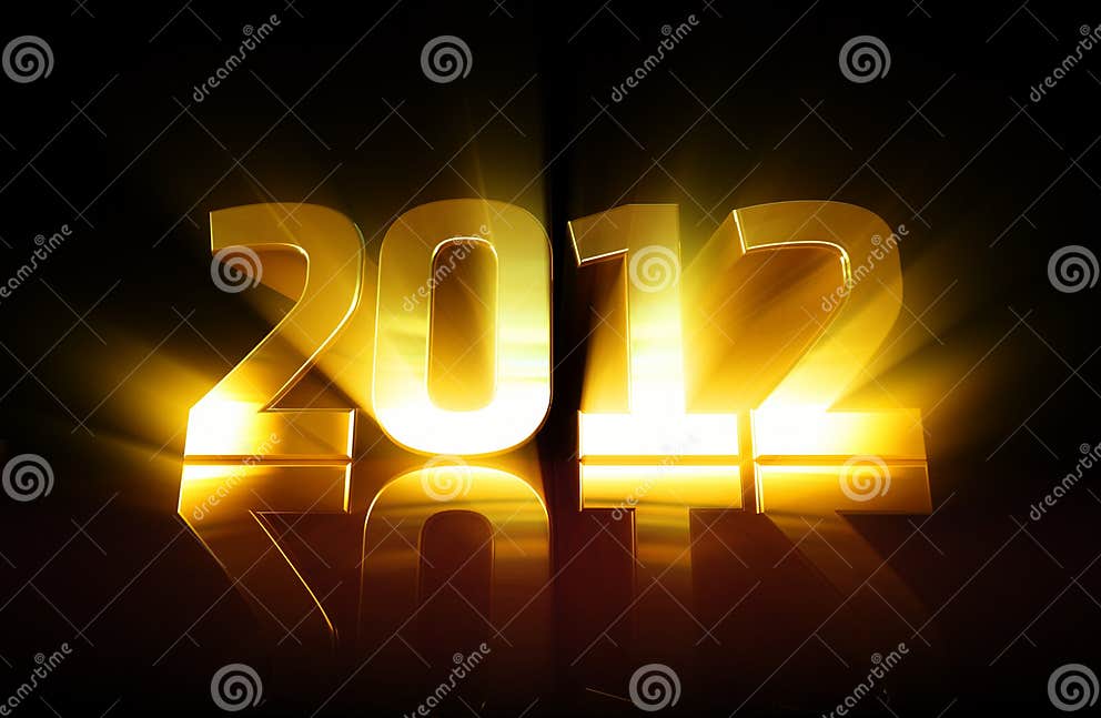 Golden 2012 stock illustration. Illustration of celebrate - 22464853