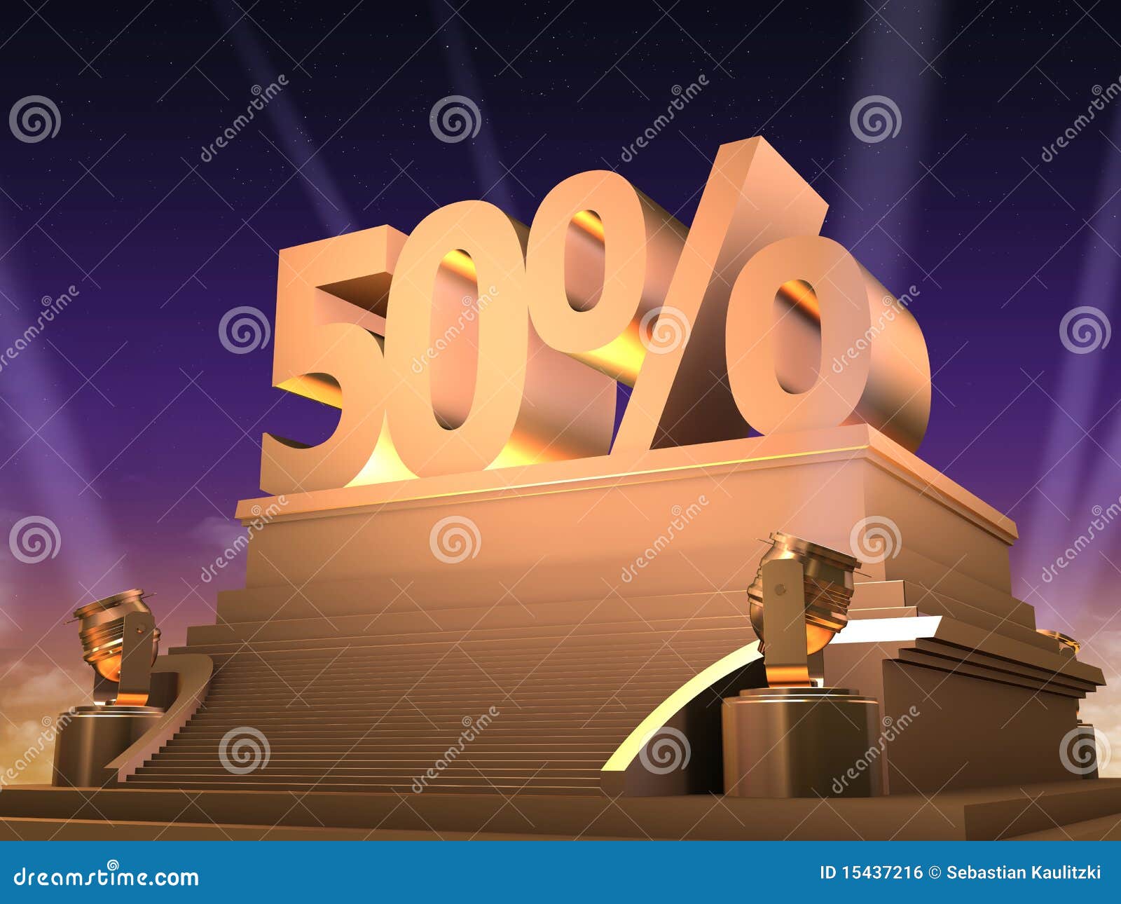 Golden 50 stock illustration. Illustration of anniversary - 15437216
