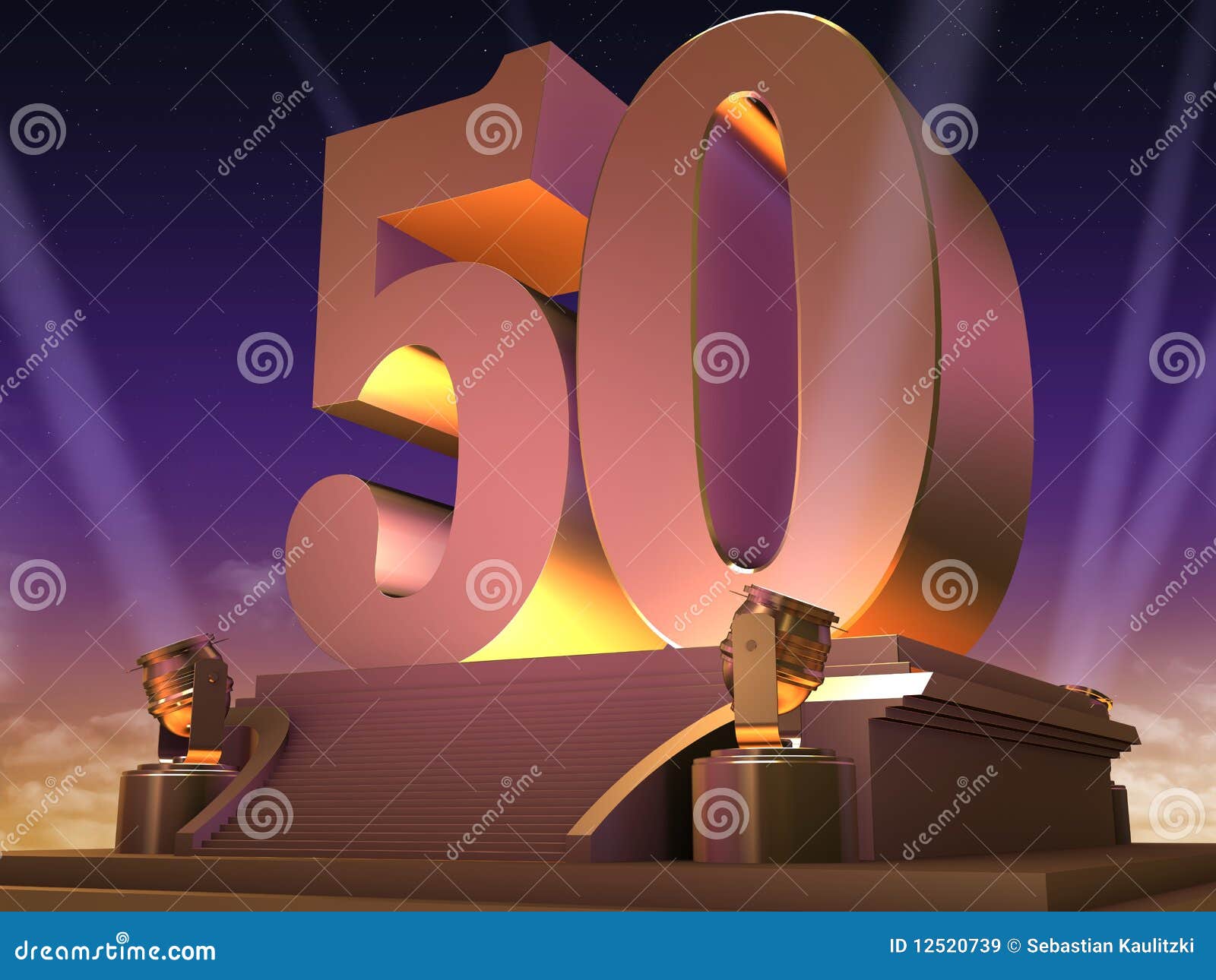 Golden 50 - film style stock illustration. Illustration of backdrop ...