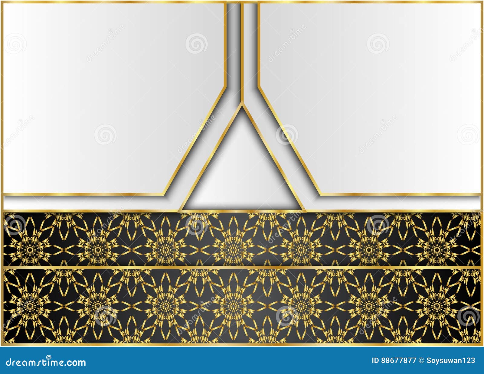 Golden Abstract Background. Blank for Message. Stock Vector ...