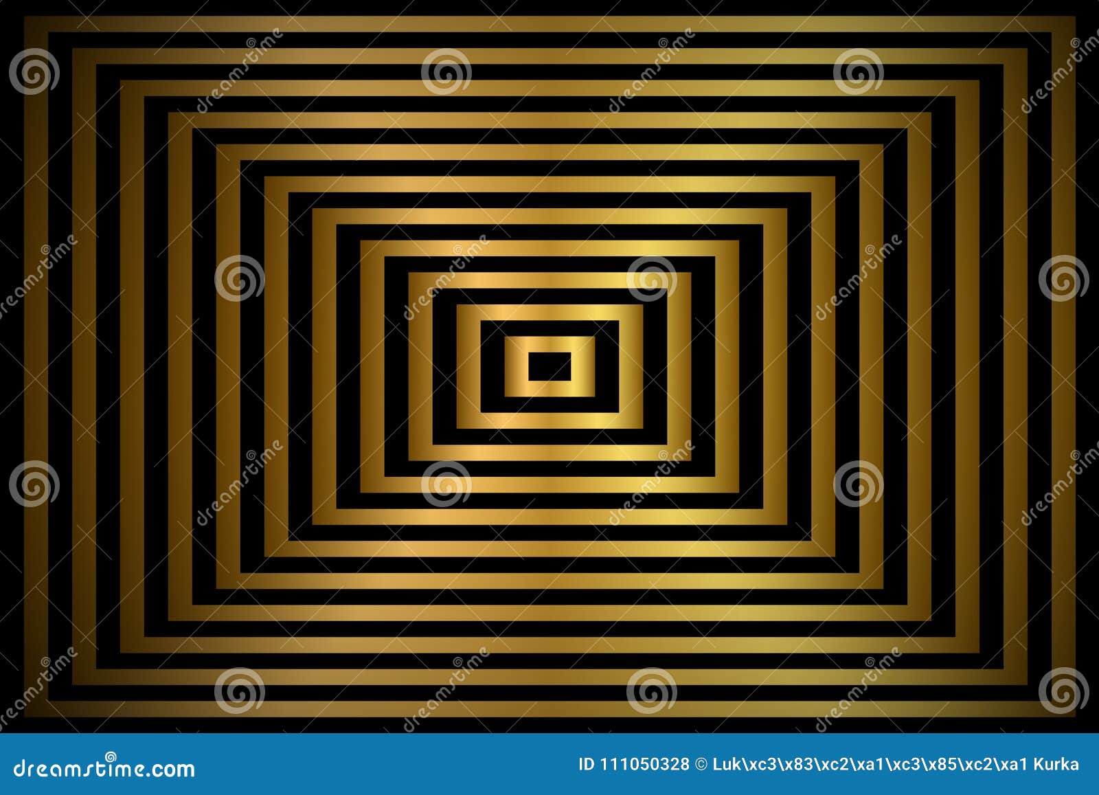 Golden Abstract Background, Gold Rectangles with Shadow, Vector Stock ...