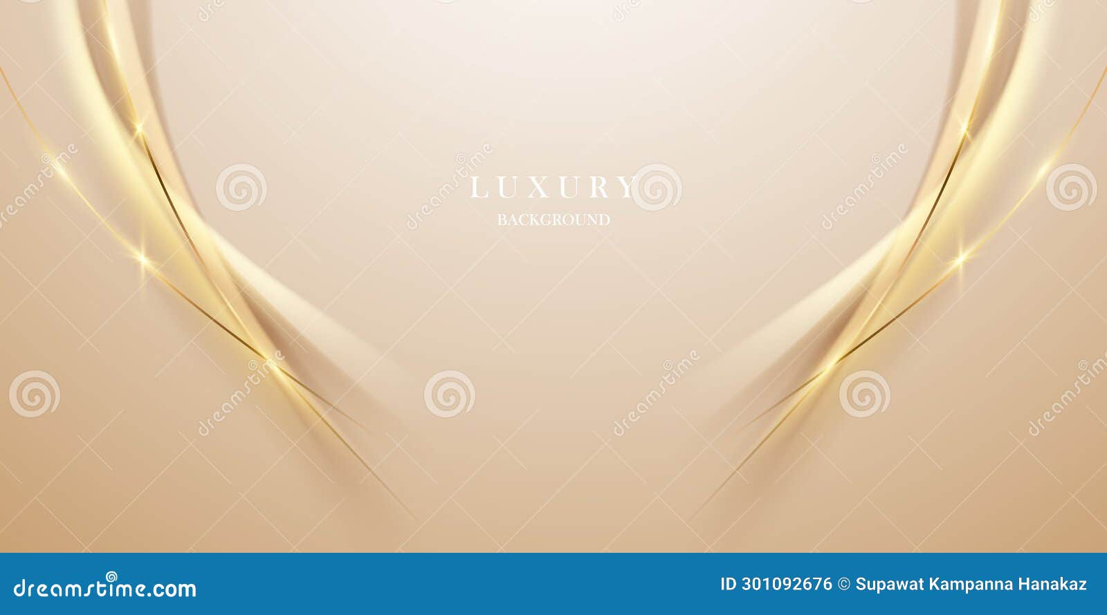 Golden Abstract Background with Luxury Golden Lines Vector Illustration ...