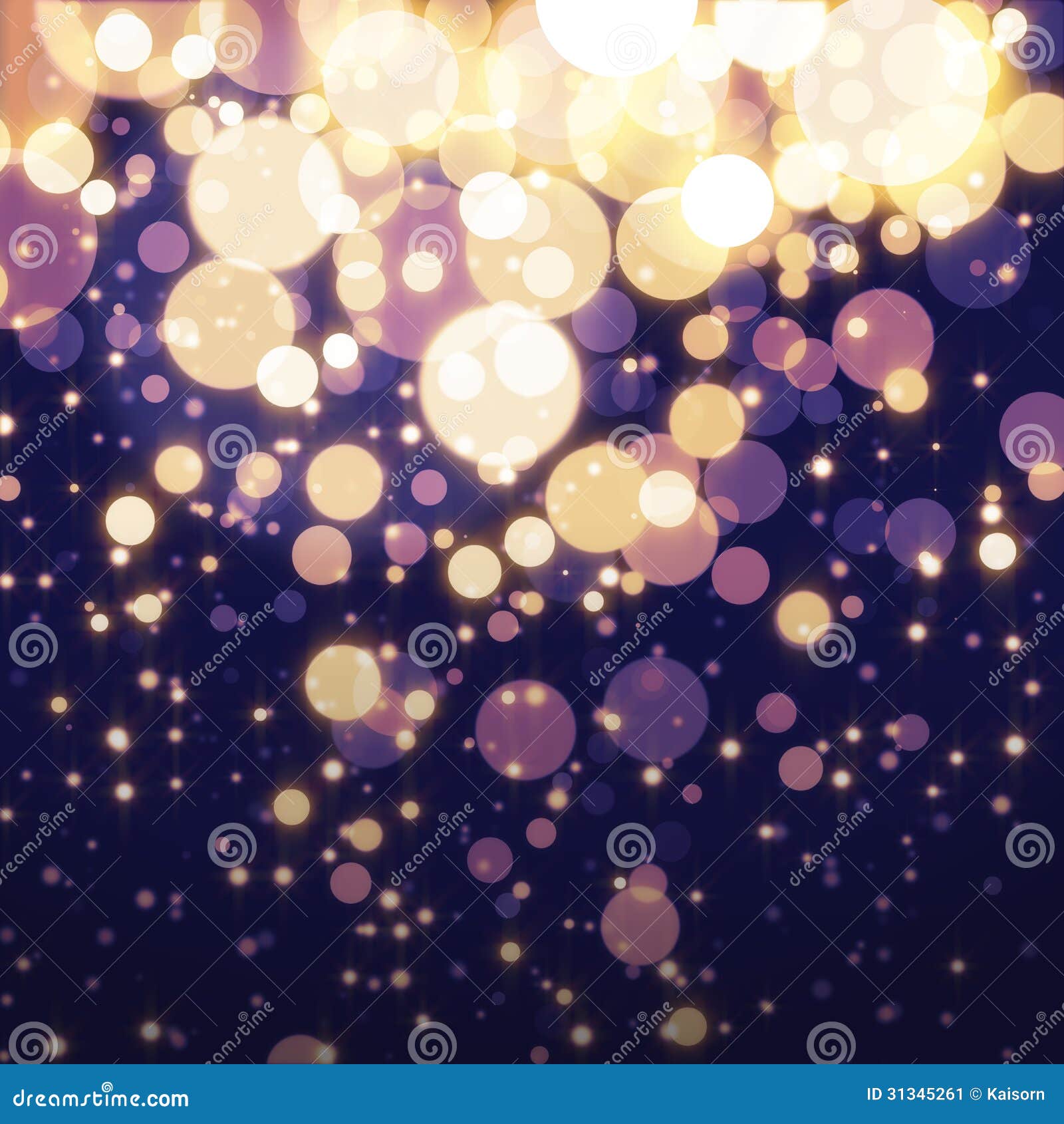 Golden Abstract Bokeh Light Background Stock Illustration ...