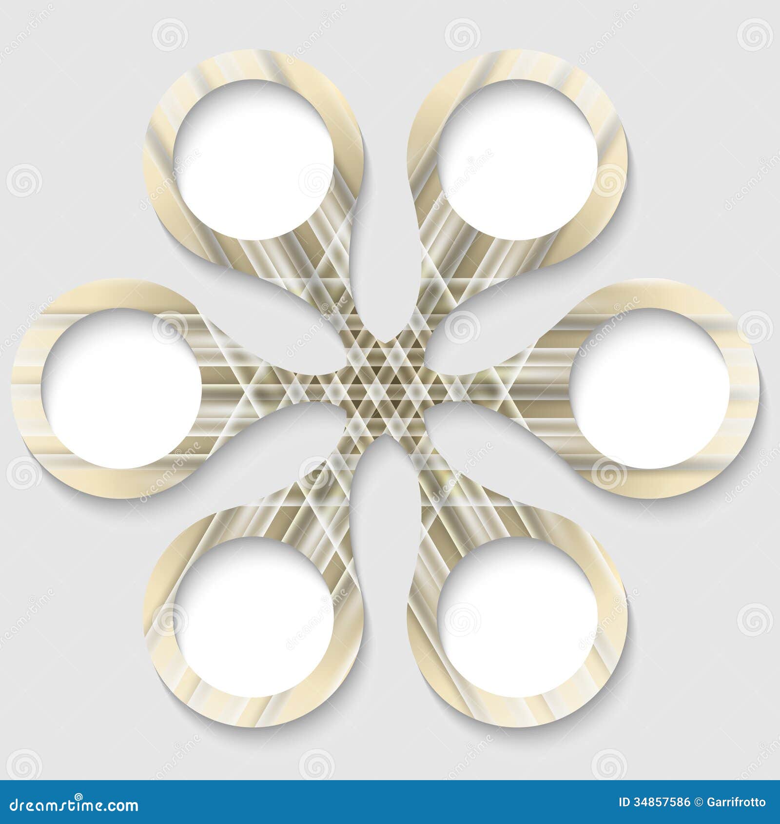 Golden Abstract Circular Object Stock Vector - Illustration of shape ...