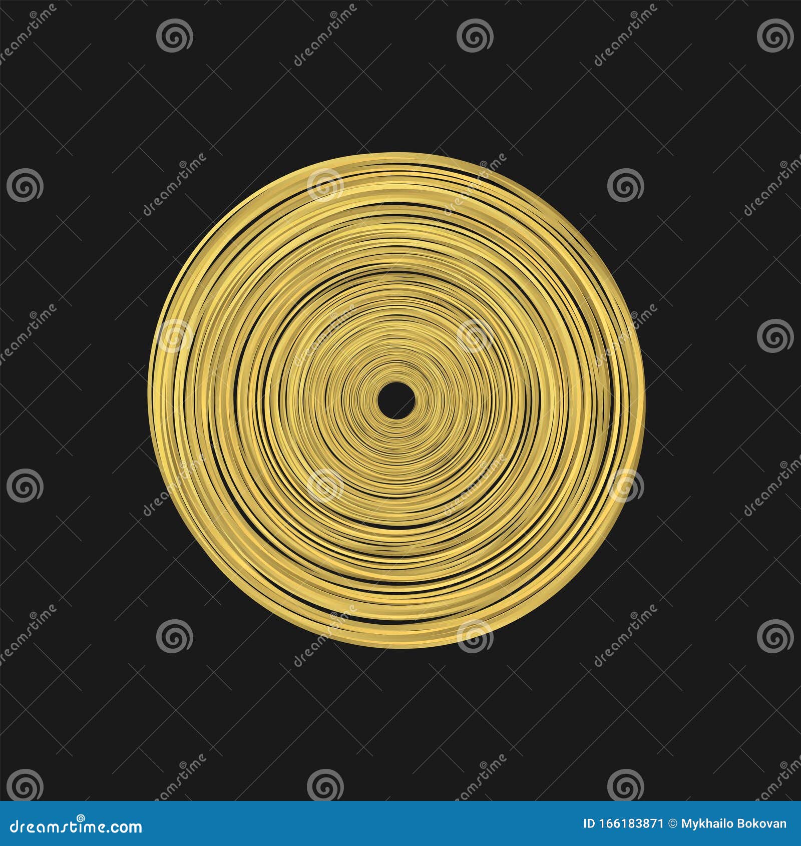 Golden abstract shape stock vector. Illustration of effect - 166183871
