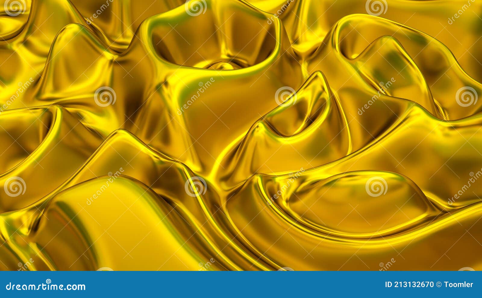 Golden Abstract Three-dimensional Background. Surface with Waves Stock ...