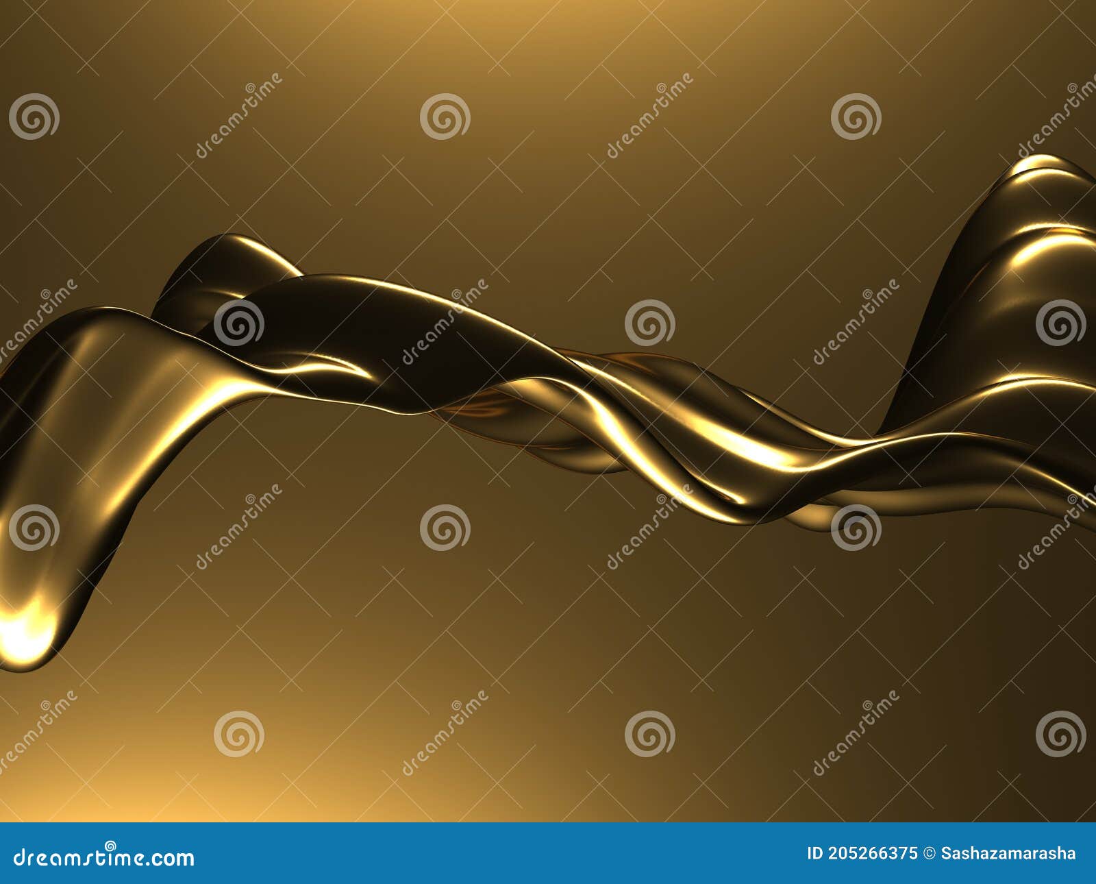 Golden Abstract Wavy Liquid Background Stock Illustration ...