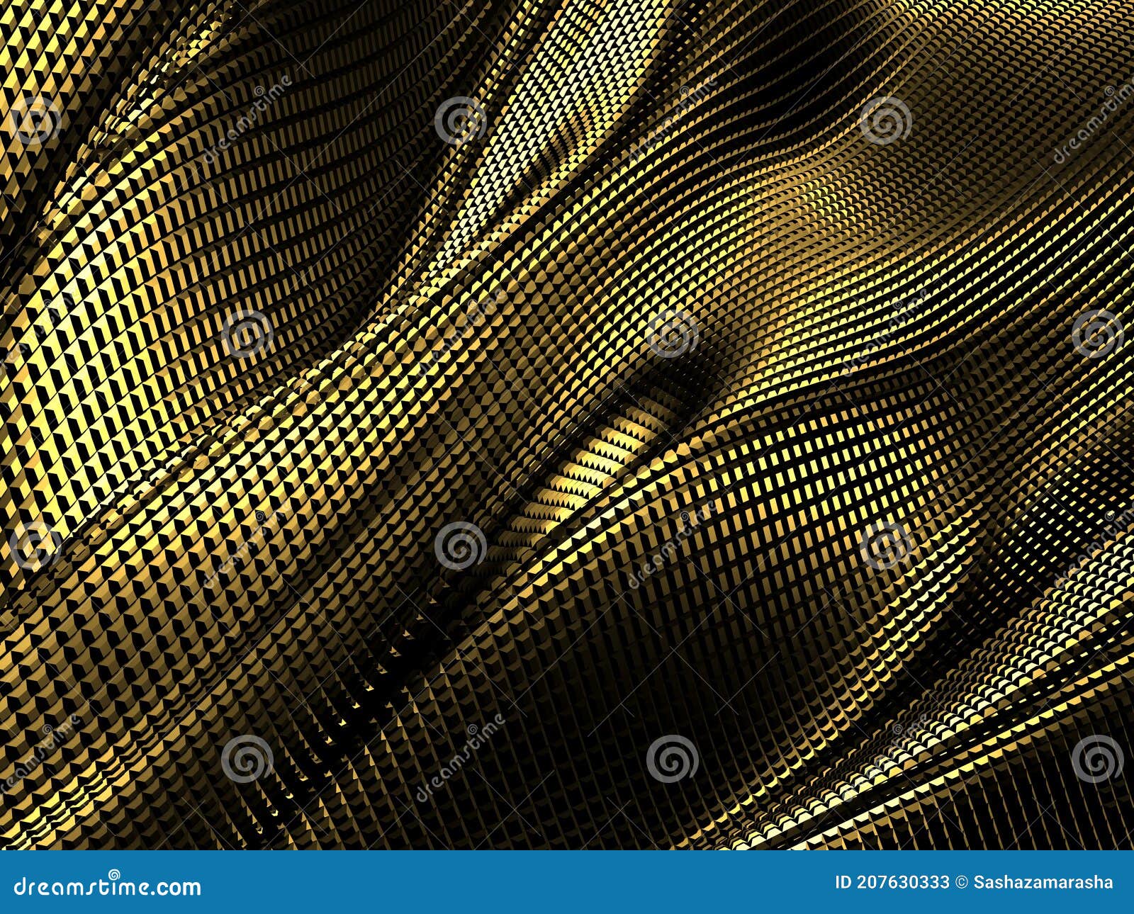 Golden Abstract Wavy Liquid Background Stock Illustration ...