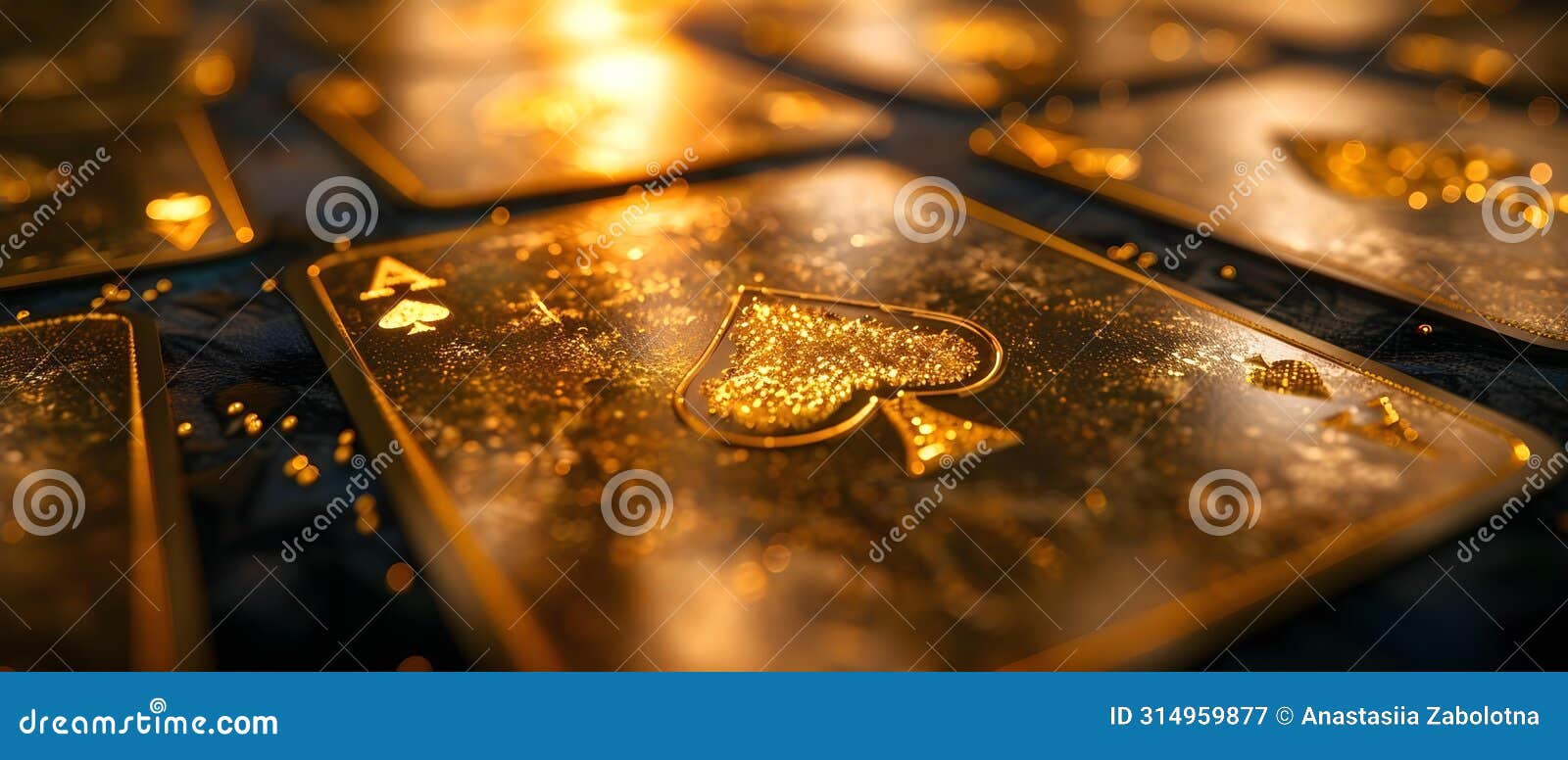 Golden Ace Cards Array - Minimalist Luxury Design. Concept Luxury ...