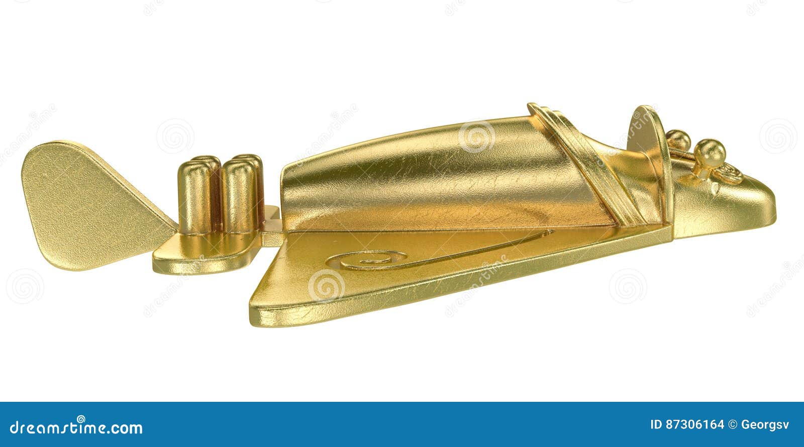 Golden Airplane Royalty-Free Stock Image | CartoonDealer.com #87306148