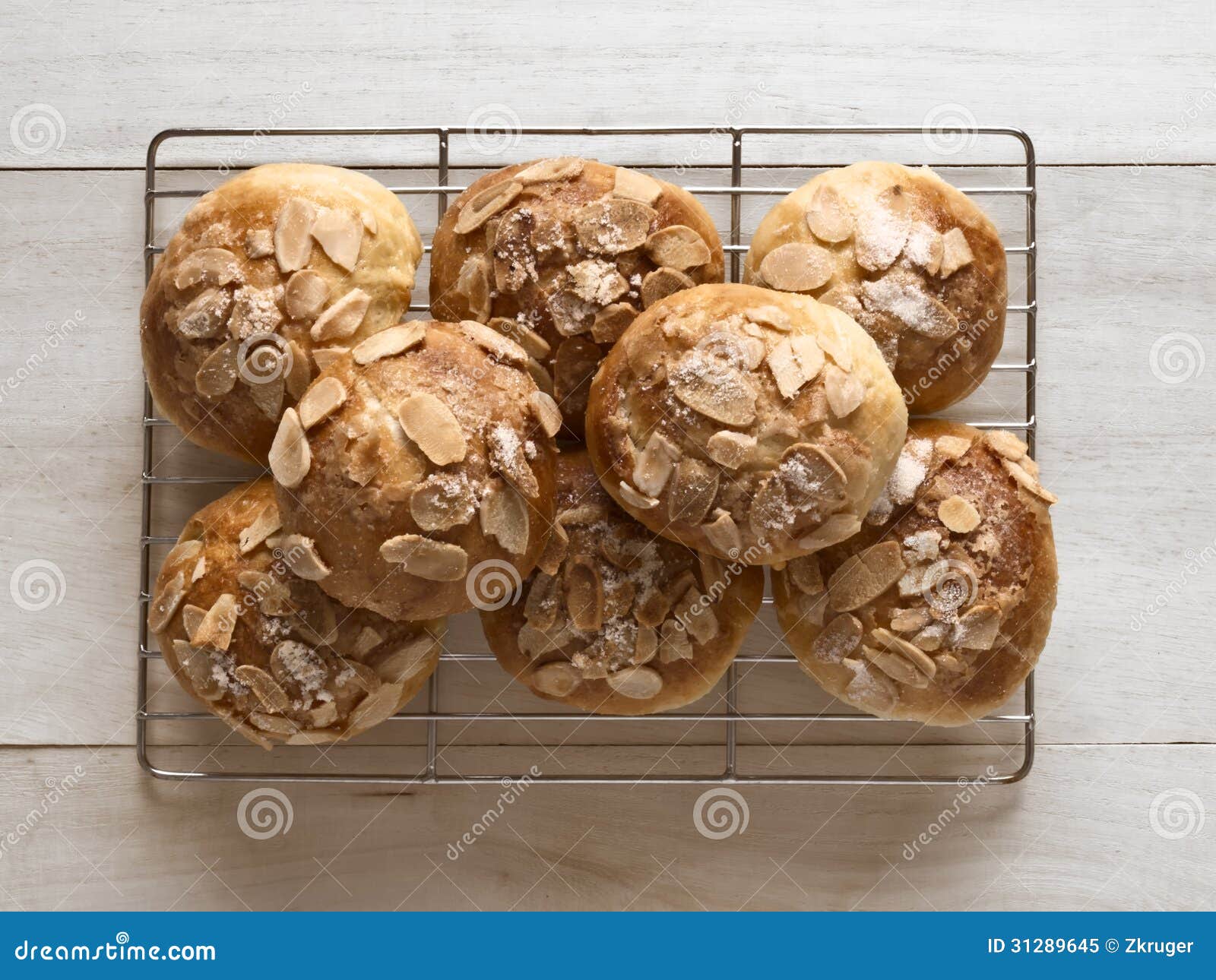 Golden almond buns stock image. Image of color, bread - 31289645
