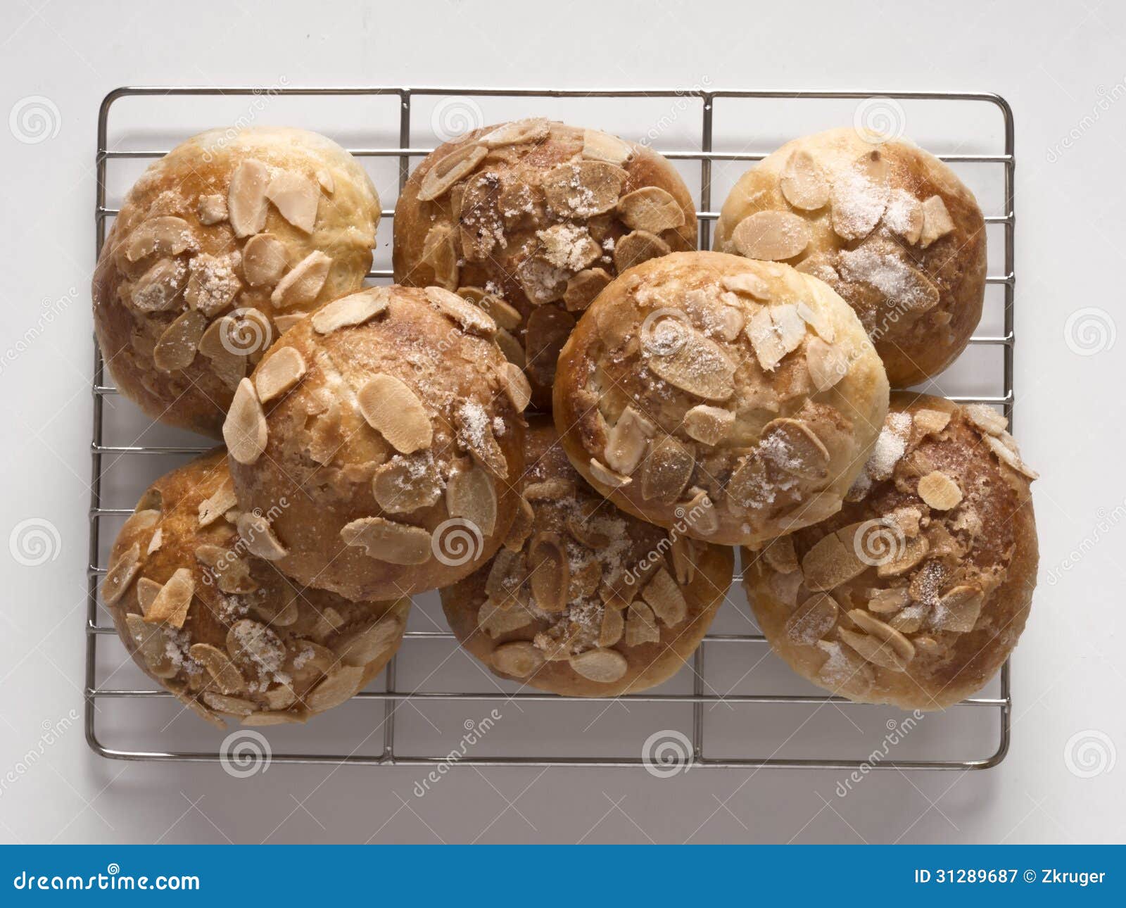 Golden almond buns stock image. Image of bread, sugar - 31289687