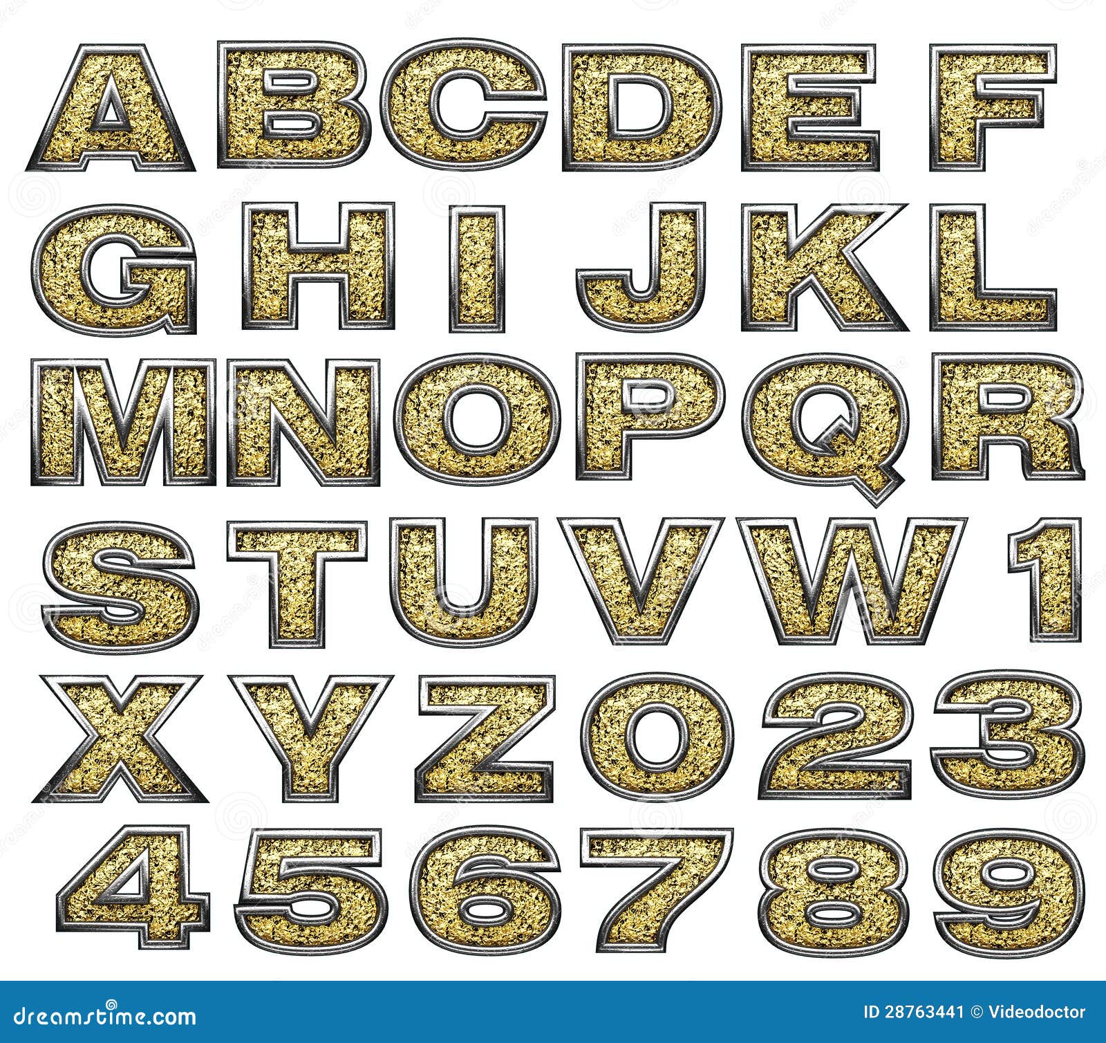 Golden alphabet stock illustration. Illustration of smooth - 28763441