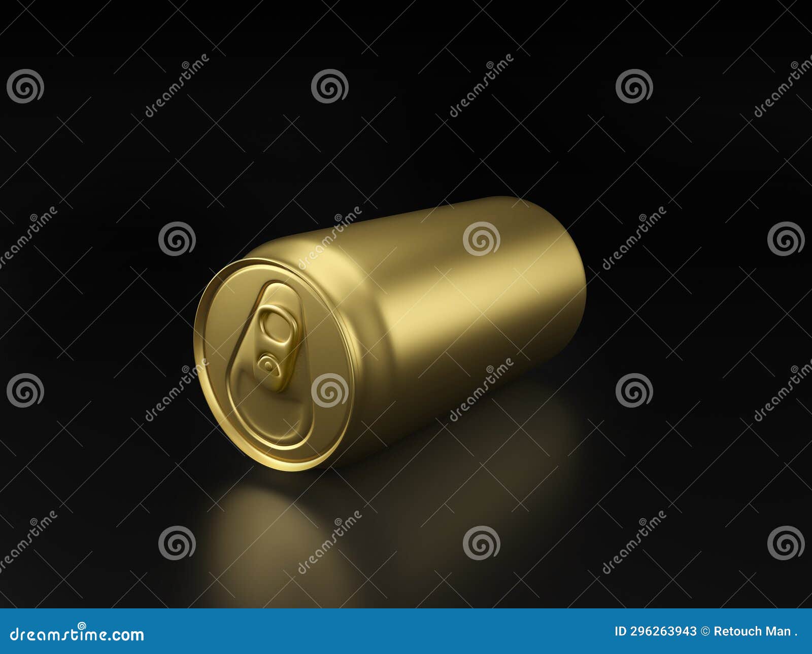 Golden Aluminium Cans on Black Background Stock Image - Image of ...