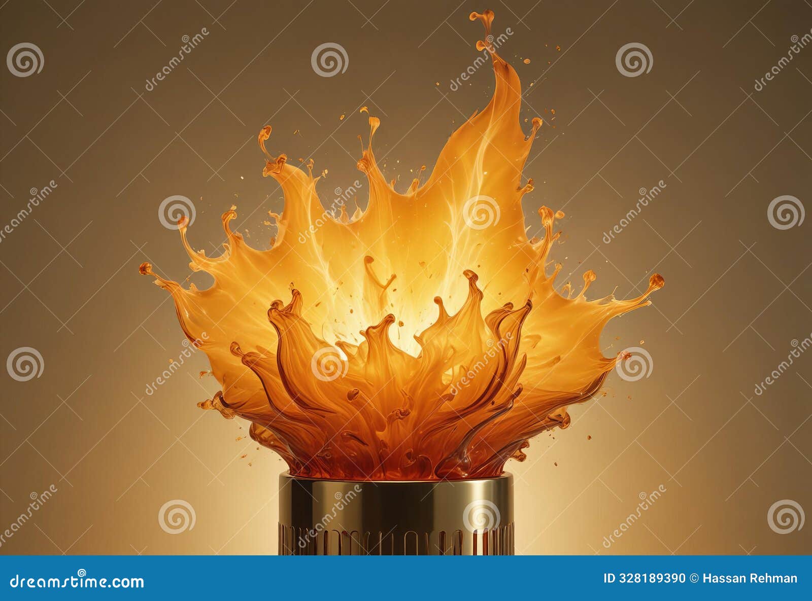 Golden amber colored flame stock illustration. Illustration of cozy ...