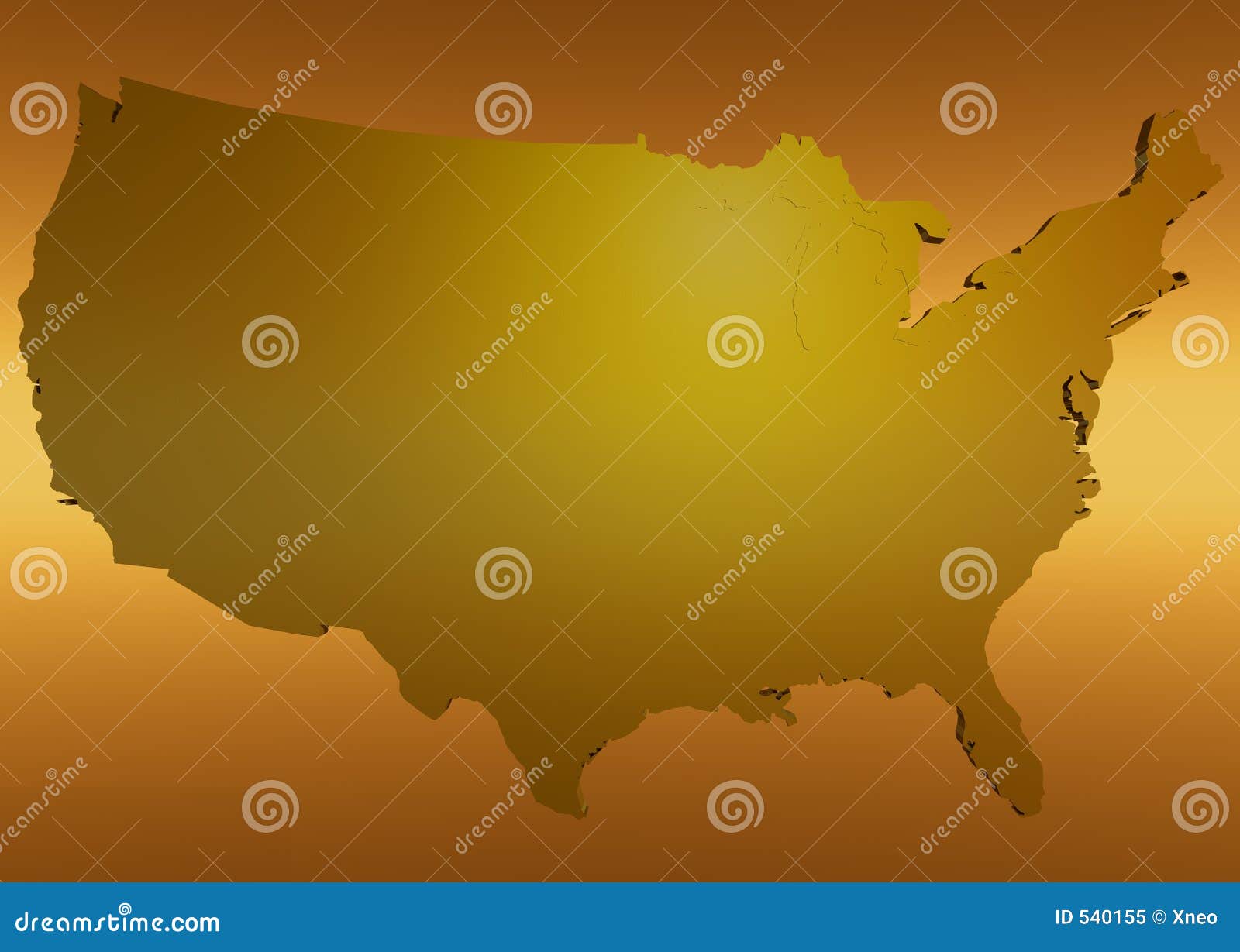 Golden America stock illustration. Illustration of states - 540155