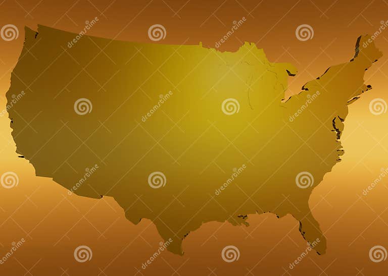 Golden America stock illustration. Illustration of states - 540155