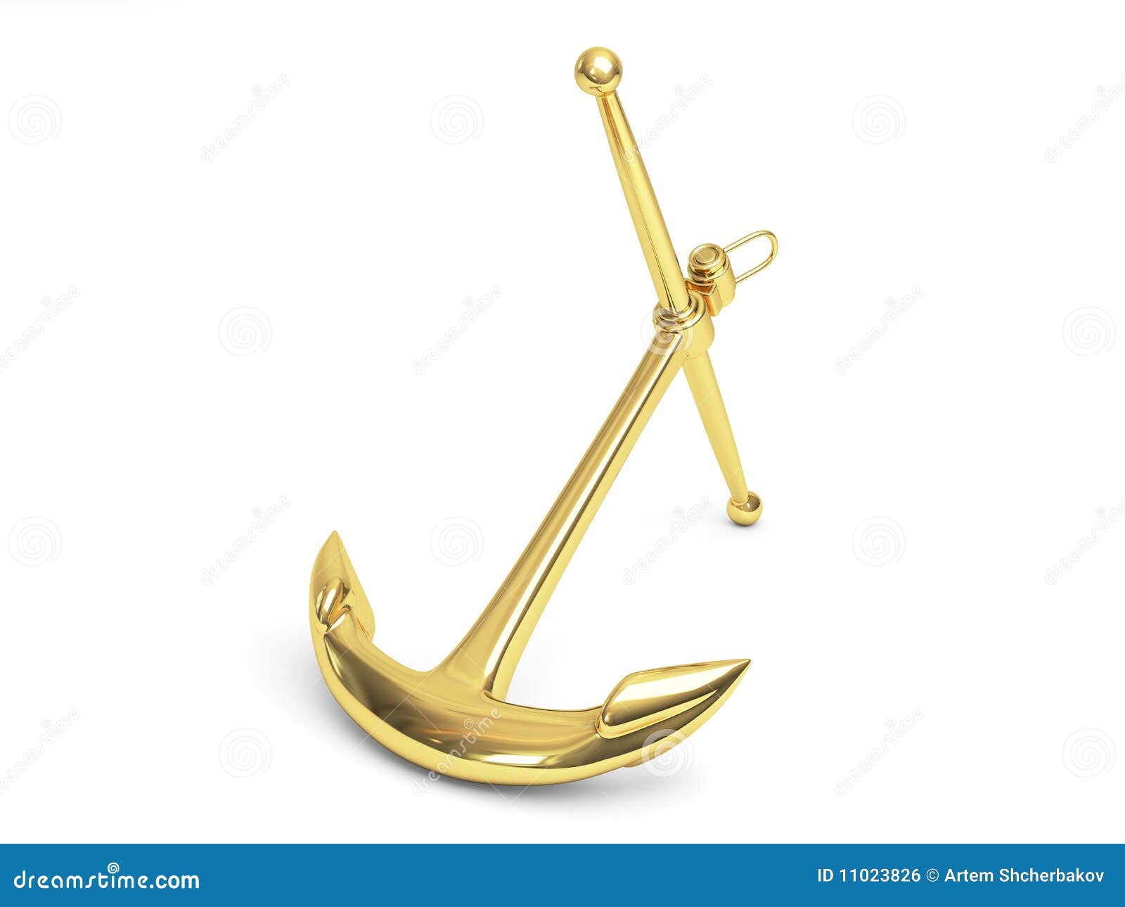 Golden Anchor On Striped Background Wallpaper. Stock Illustration ...