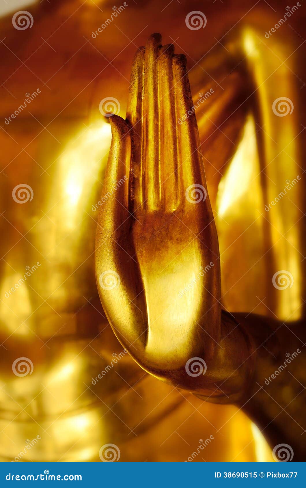 Golden Ancient Hand Sculpture Stock Image - Image of faith, expression ...