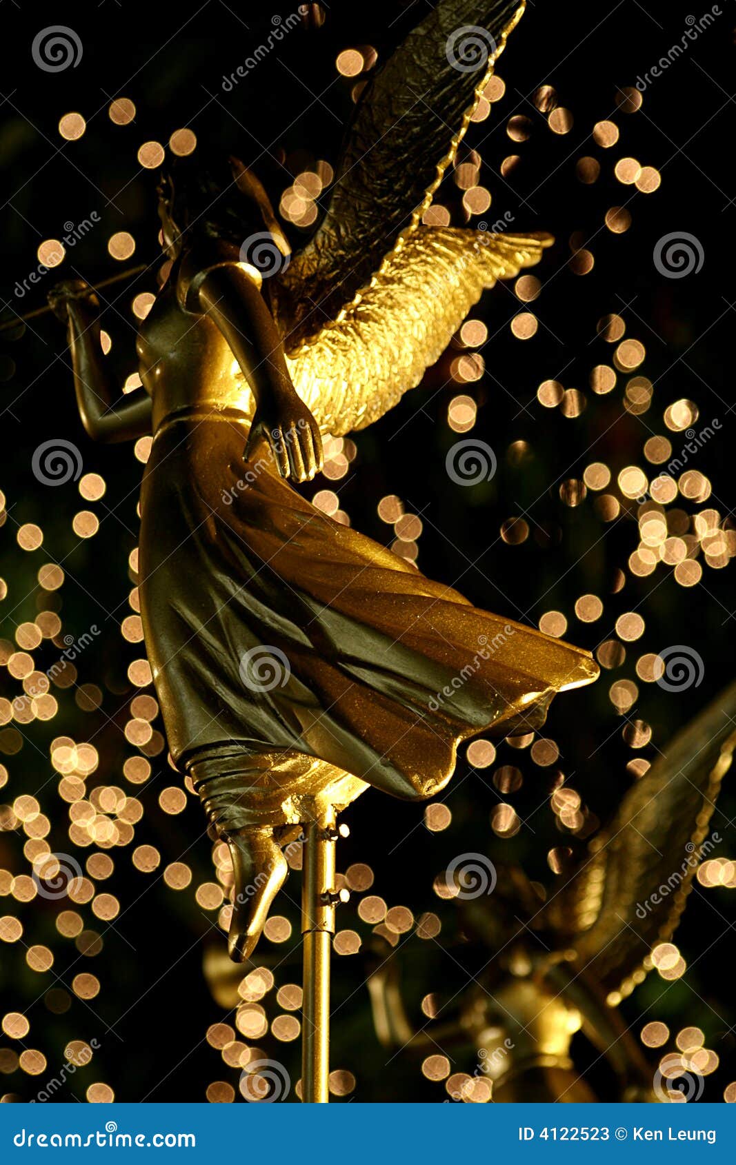 Golden Angel Thai Raising Hands To Worship Statue Decoration Royalty ...
