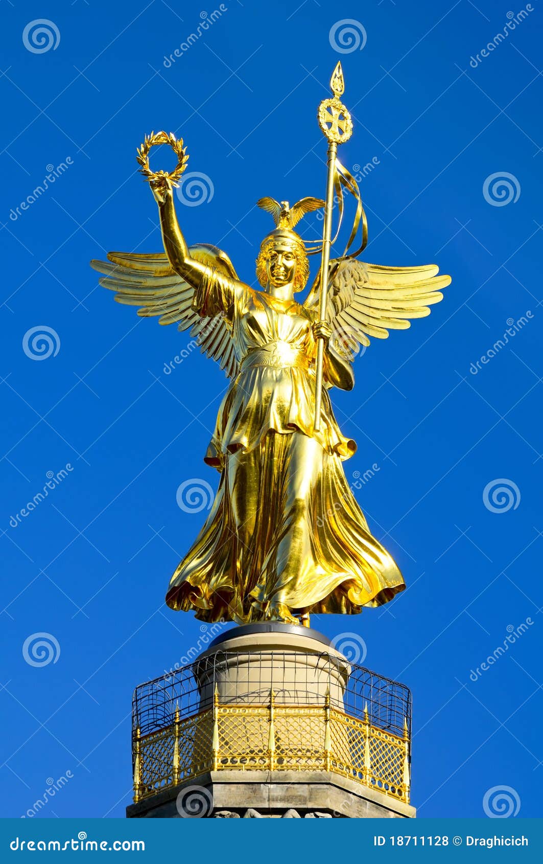 Golden angel berlin stock photo. Image of city, tourism - 18711128
