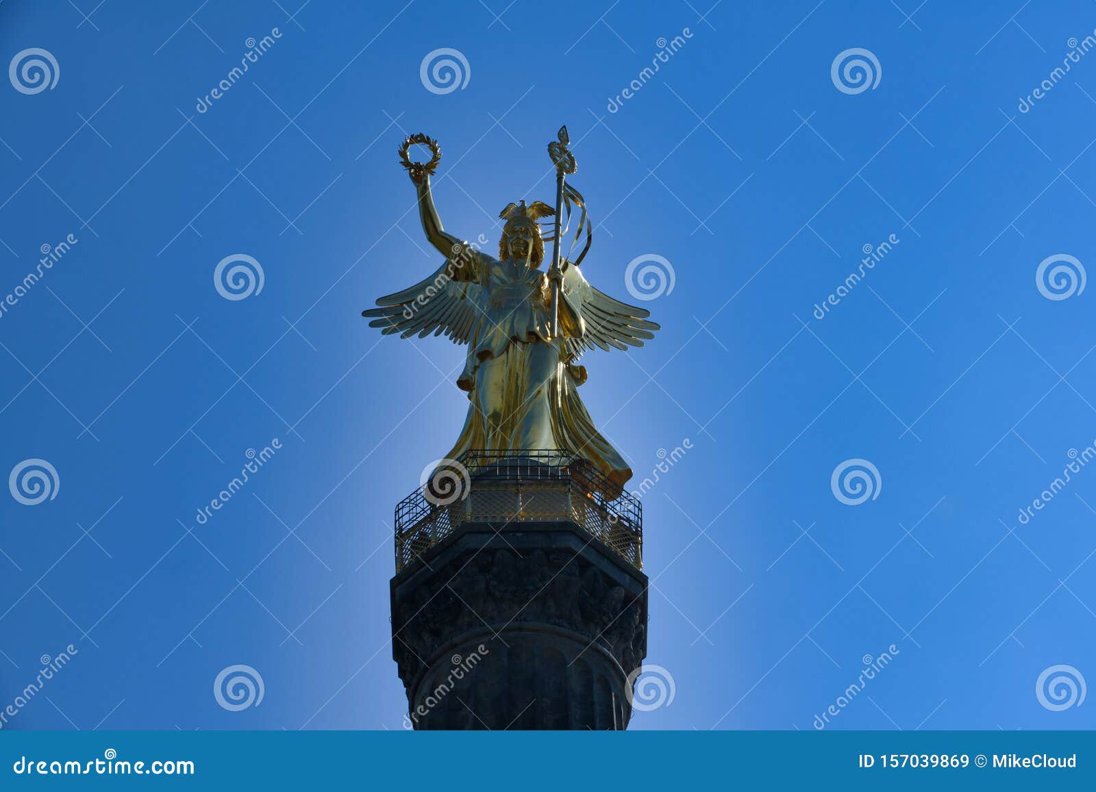 Angel of Berlin. stock image. Image of gold, europe - 157039869