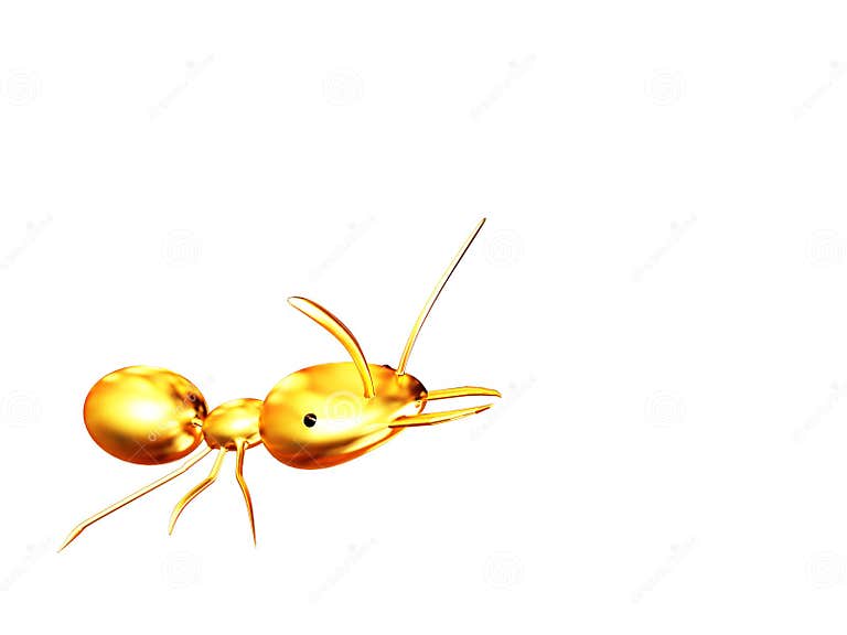 Golden ant stock image. Image of earnings, metaphor, future - 29486005