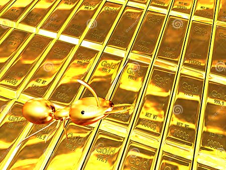 Golden ant stock illustration. Illustration of gold, golden - 29486037