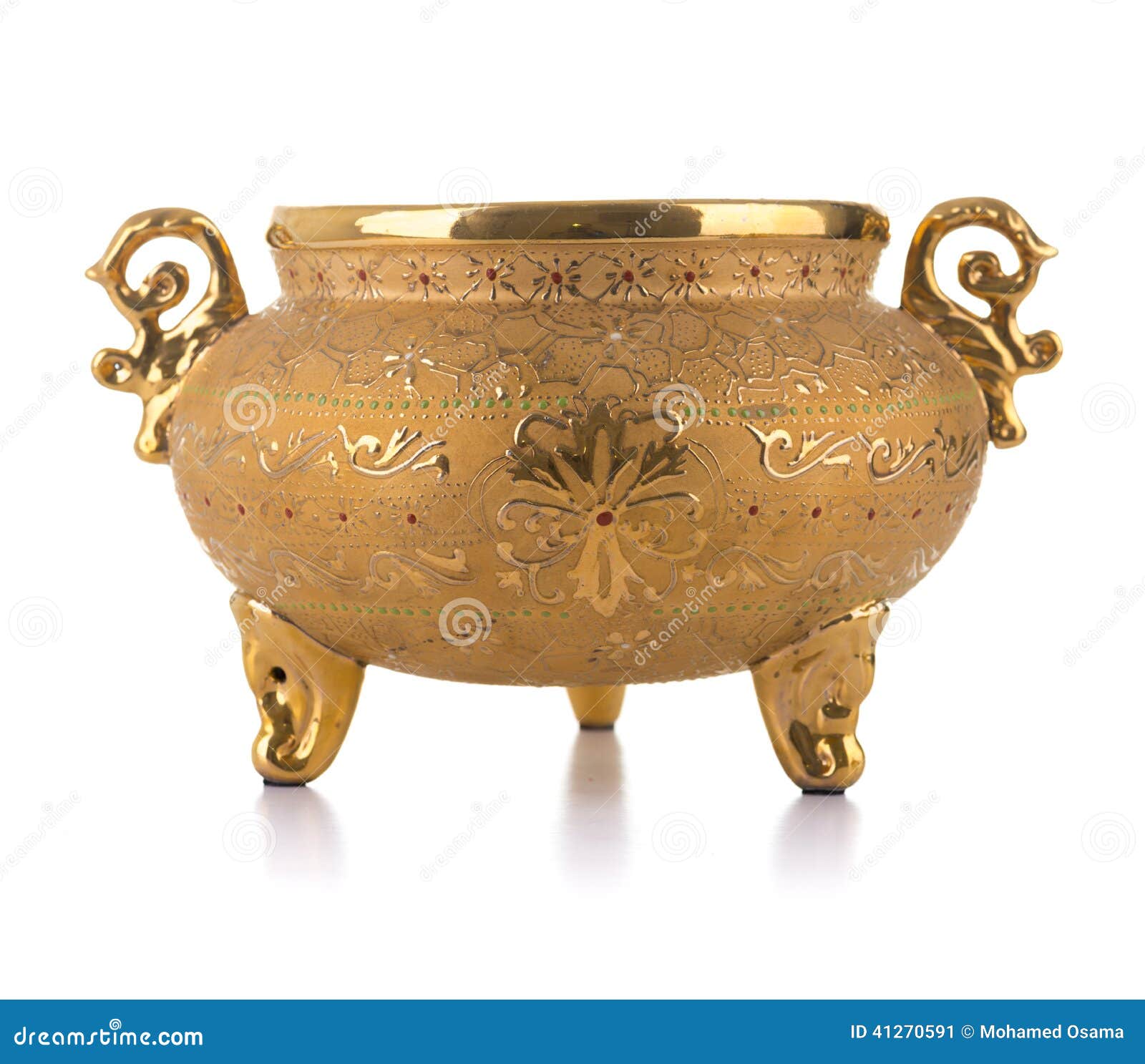 Golden Antique Pot stock image. Image of antique, ceramic - 41270591