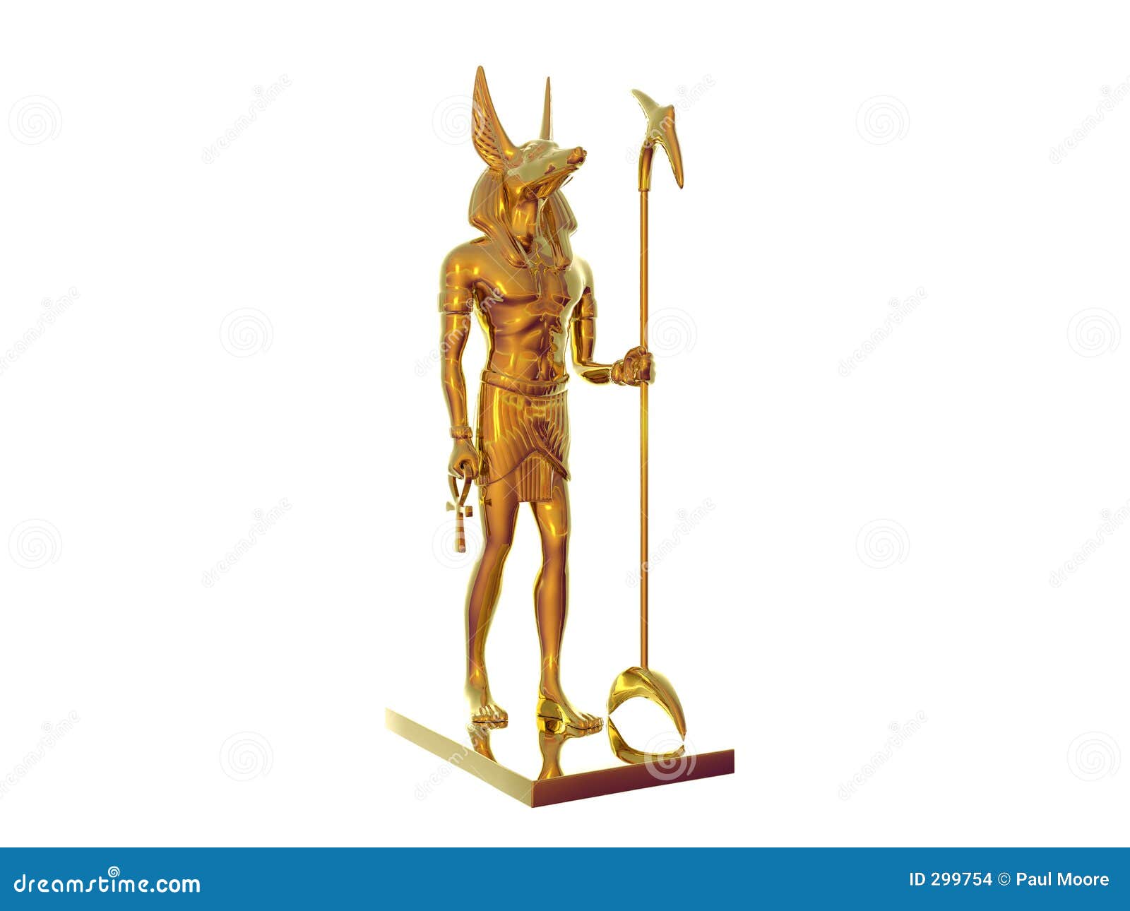 Golden Anubis stock illustration. Image of temple, dynasty - 299754