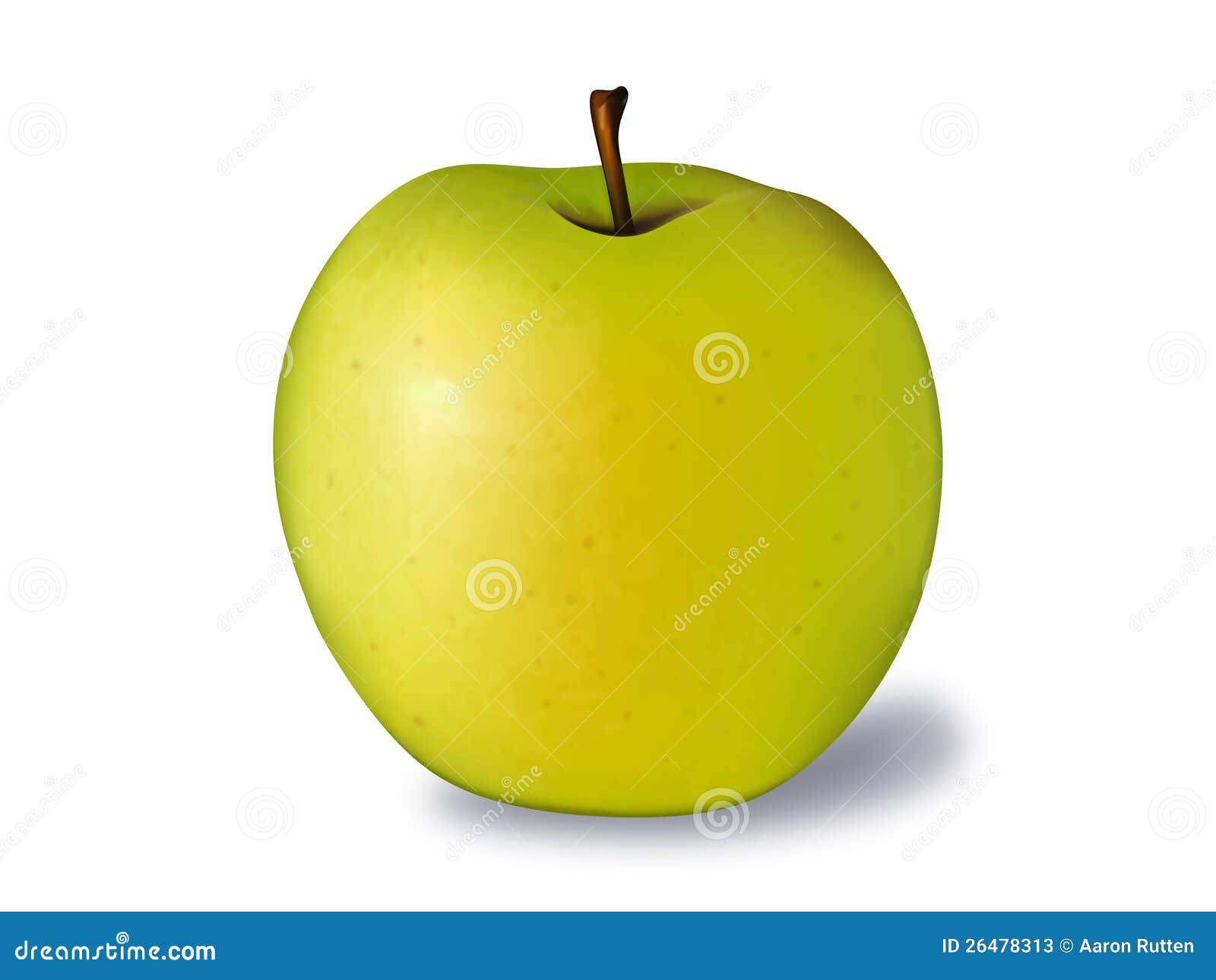 Golden Apple Vector Illustration Stock Illustration - Illustration of ...
