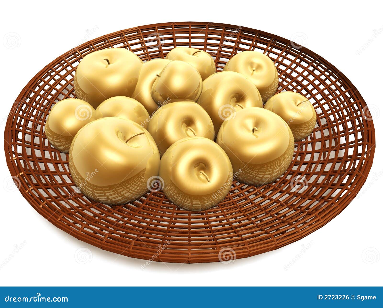 Golden apples stock illustration. Illustration of closeup - 2723226