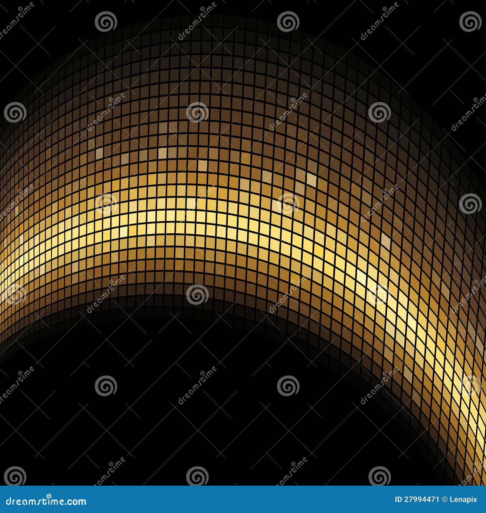 Golden arc formed mosaic stock vector. Illustration of brown - 27994471
