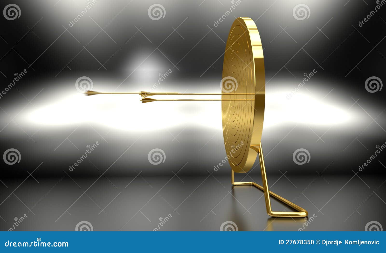 Golden Archery Target stock illustration. Illustration of bullseye ...