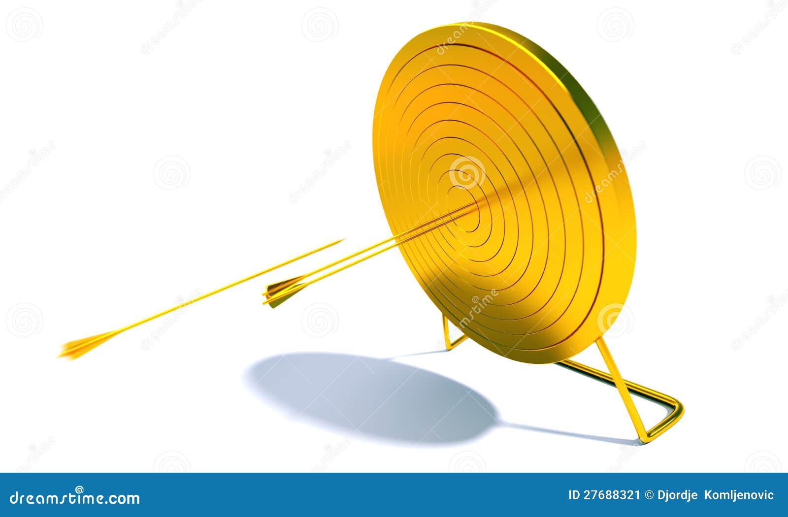 Golden Archery Target stock illustration. Illustration of precise ...