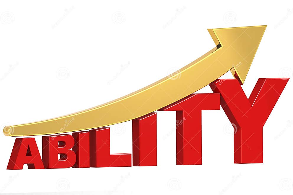 Golden Arrow with Ability Word Stock Illustration - Illustration of ...