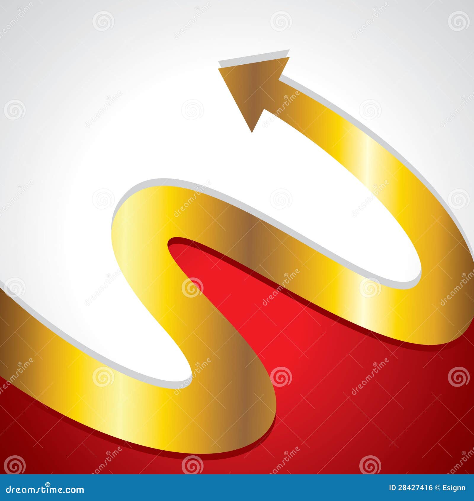 Golden arrow go upper side stock vector. Illustration of element - 28427416