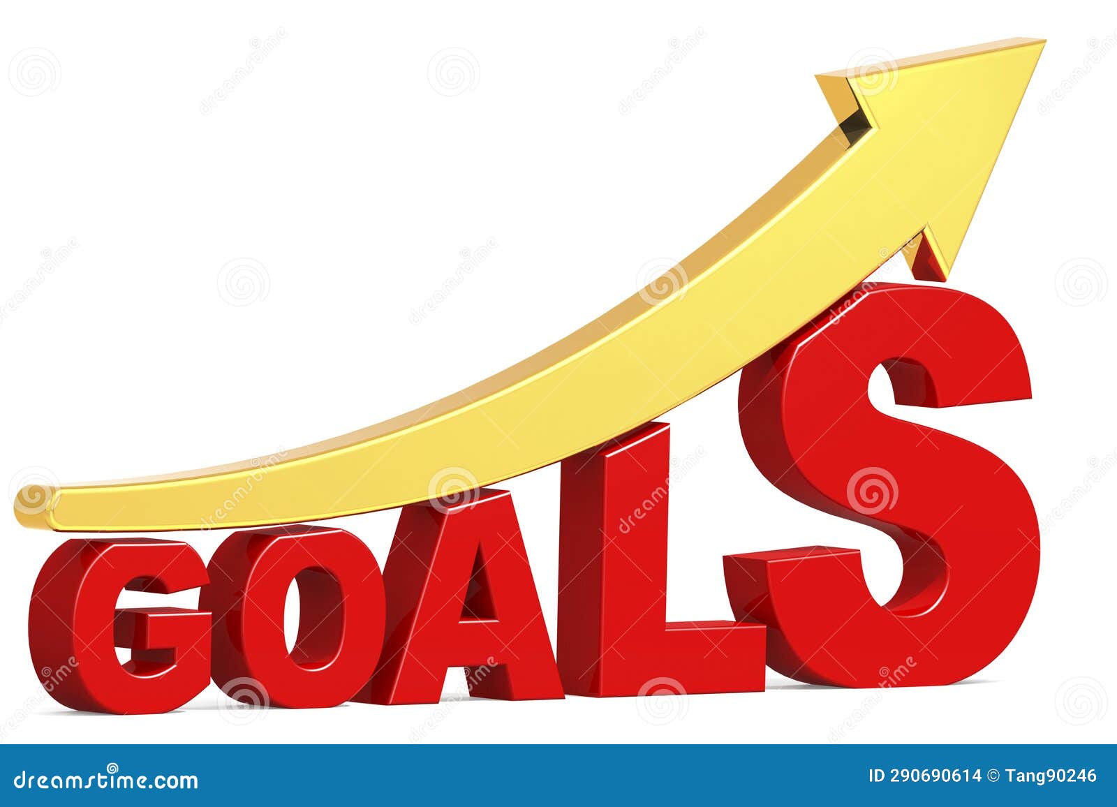 Golden Arrow with Goals Word Stock Illustration - Illustration of ...