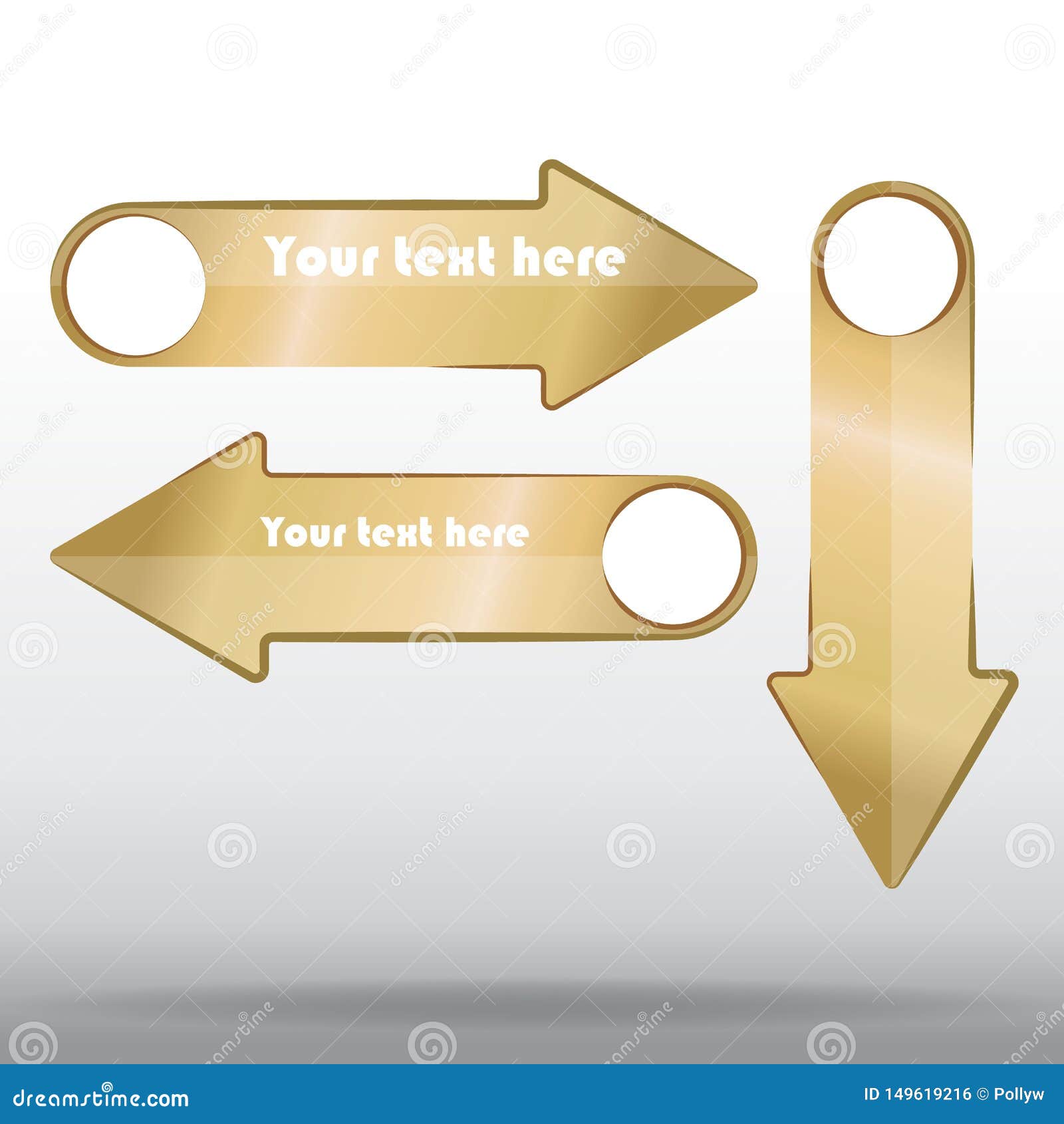 Golden Arrows Collection for Web and Print Decoration, Luxury Elegant ...