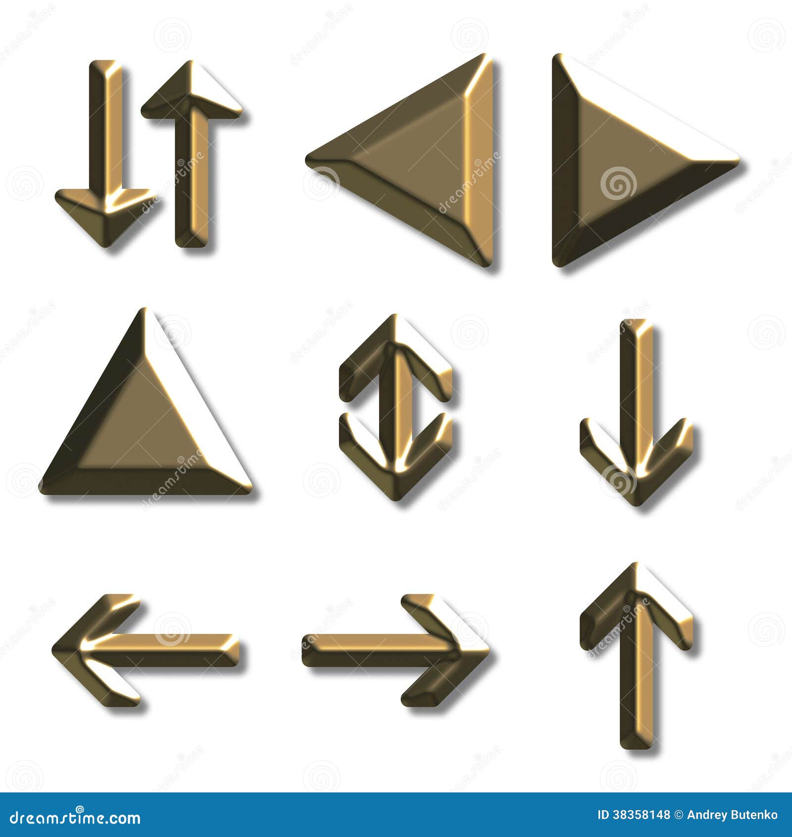 Golden Arrows Of Xyz Coordinates On A Black Background. 3d Illustration ...
